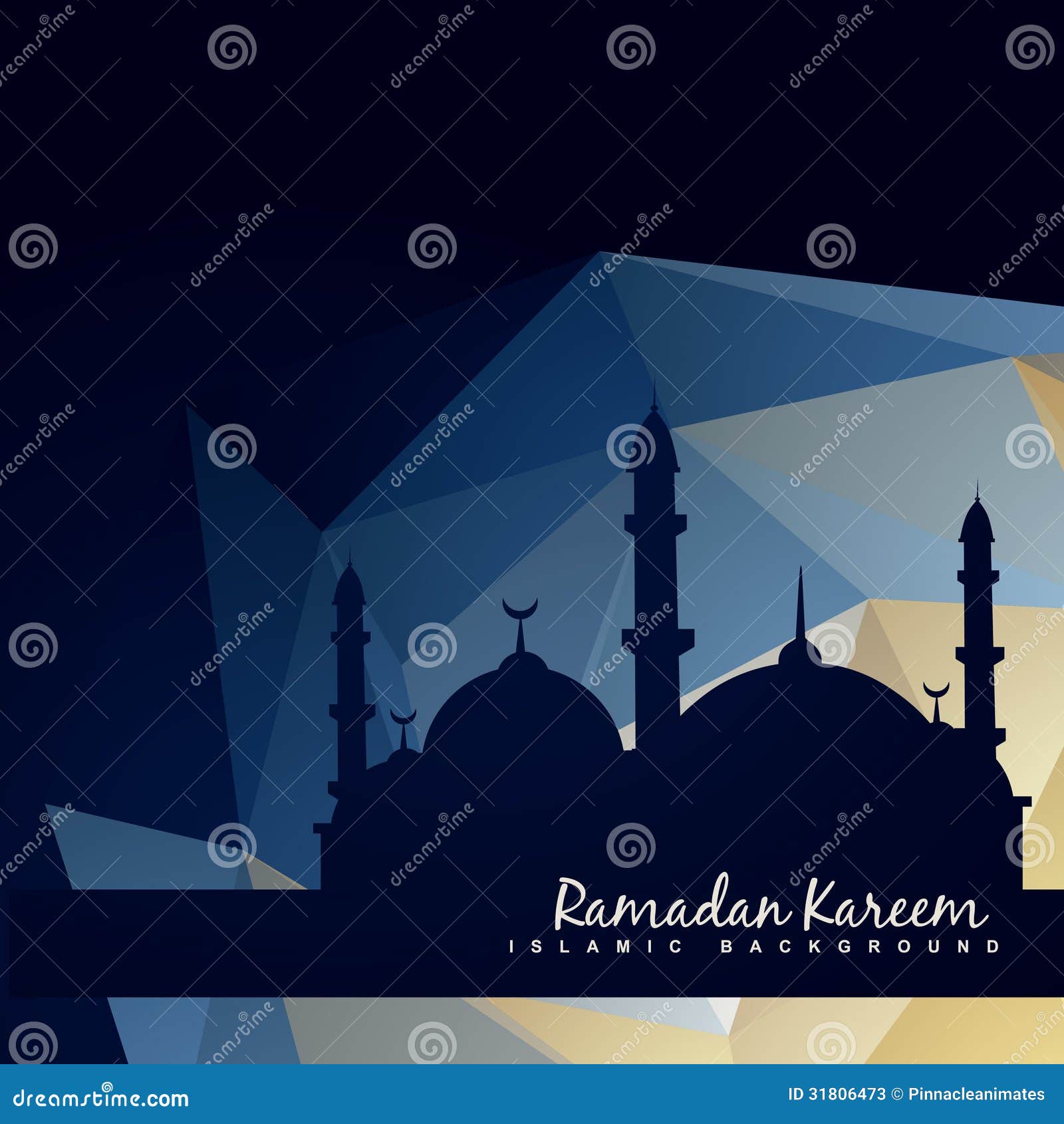 Islmic Mosque with Abstract Background Stock Vector - Illustration of ...