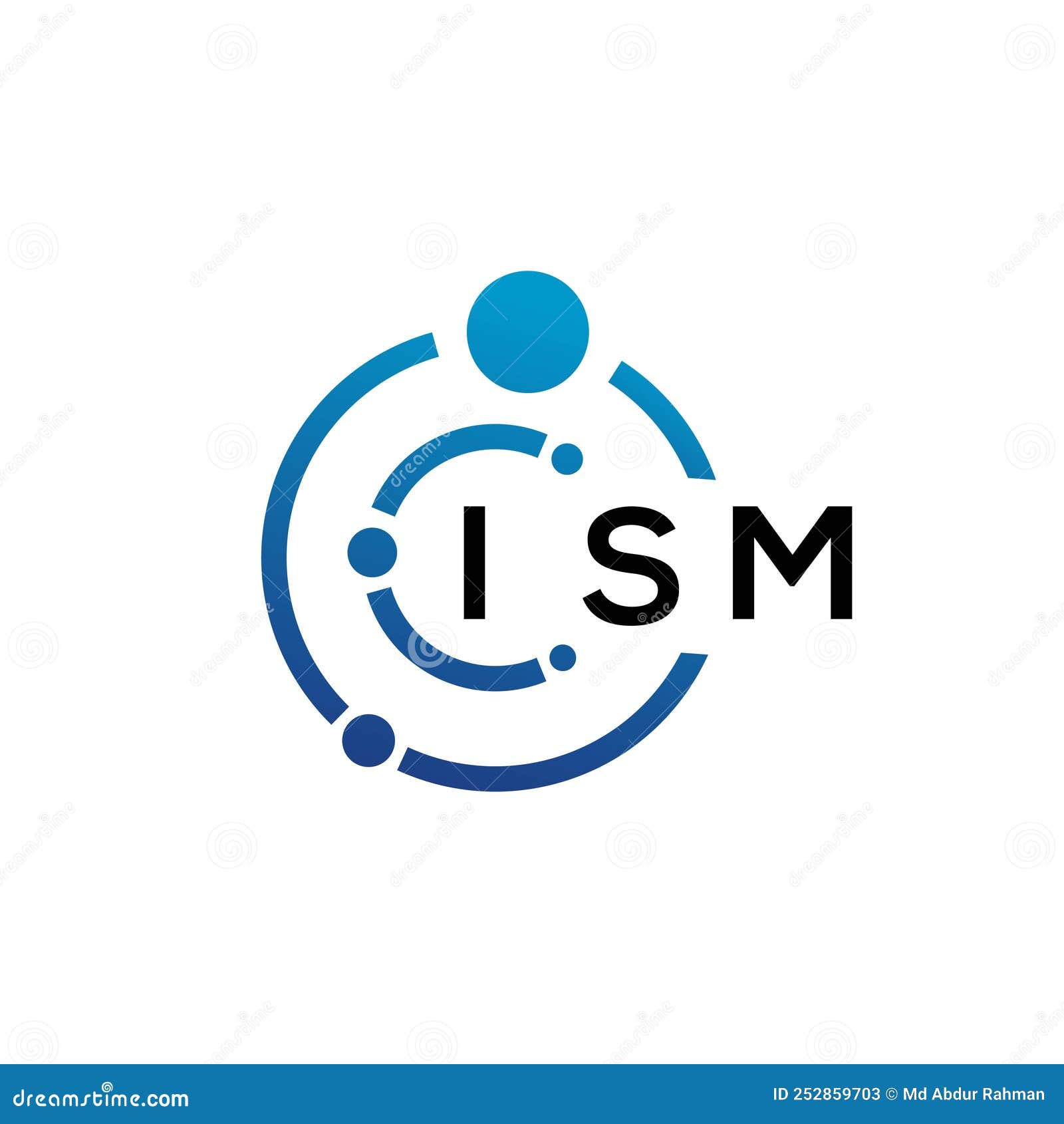 ISM Letter Technology Logo Design on White Background. ISM Creative ...