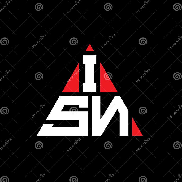 ISN Triangle Letter Logo Design with Triangle Shape. ISN Triangle Logo ...