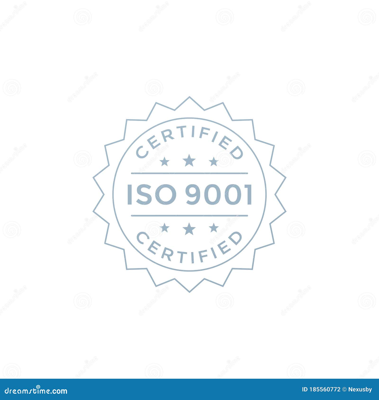 Iso 9001 Badge On White Stock Photo | CartoonDealer.com #303418920