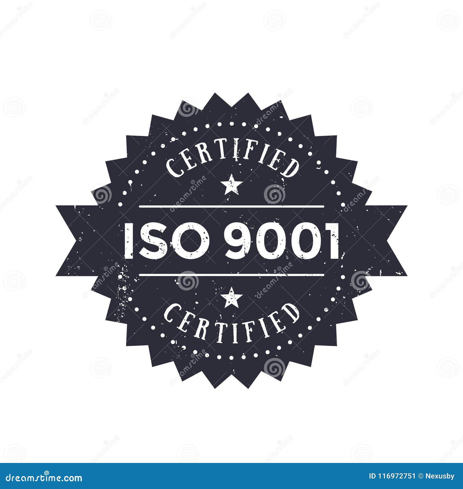 ISO 9001 Badge, Vector Label | CartoonDealer.com #97378096