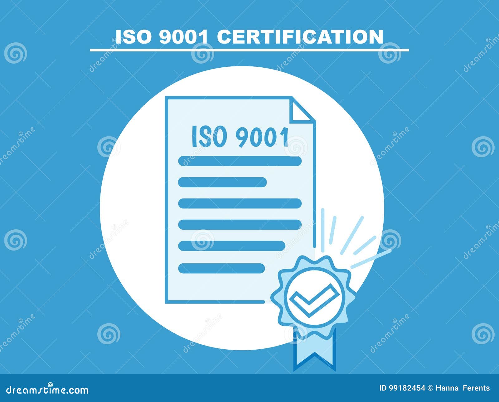 ISO 9001 Banner. Certificate Stock Vector - Illustration of ...