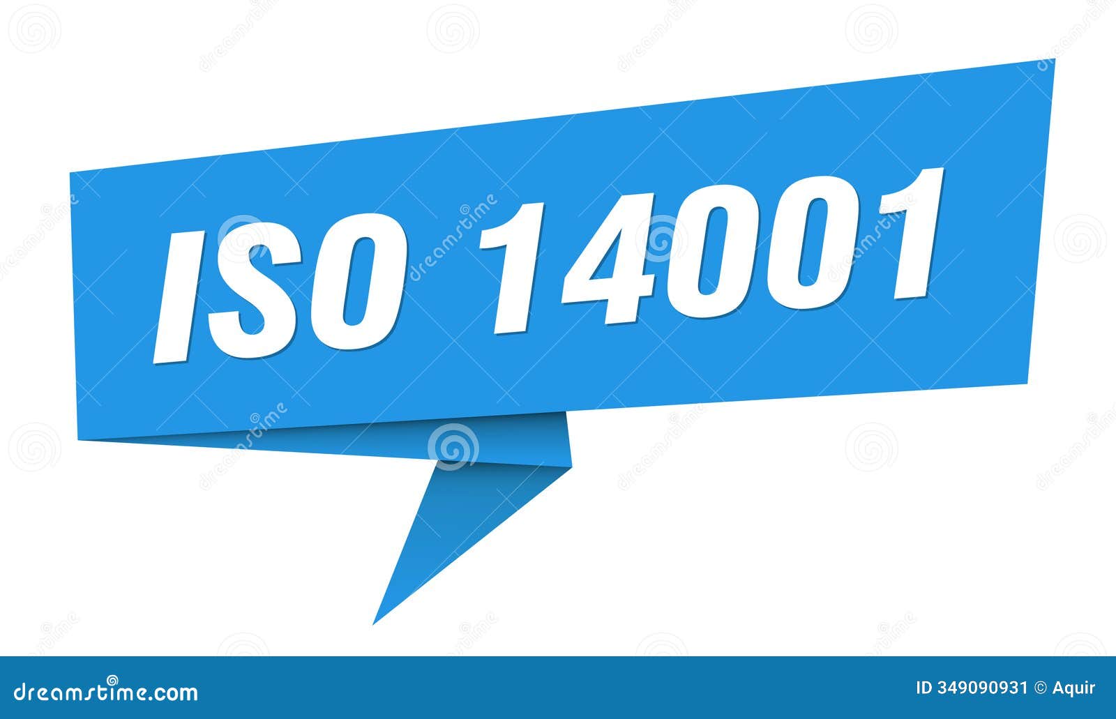 Iso 14001 Banner Template. Ribbon Label Sign. Sticker Vector ...