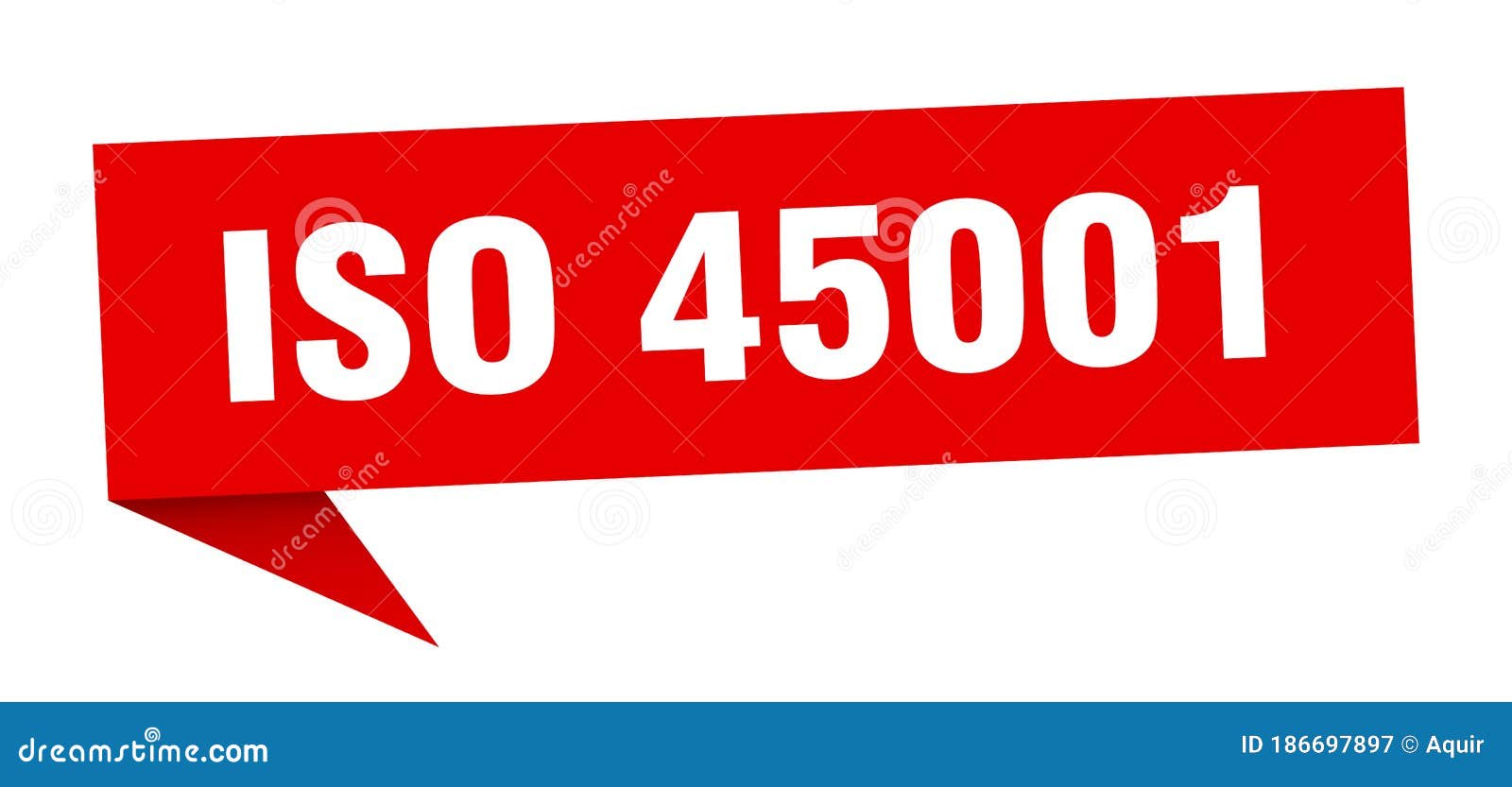 Iso 45001 Banner. Iso 45001 Speech Bubble Stock Vector - Illustration ...
