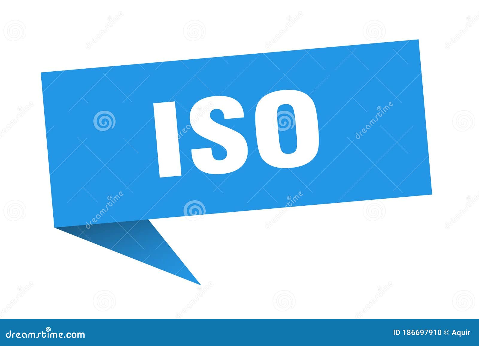 Iso Banner. Iso Speech Bubble Stock Vector - Illustration of label ...