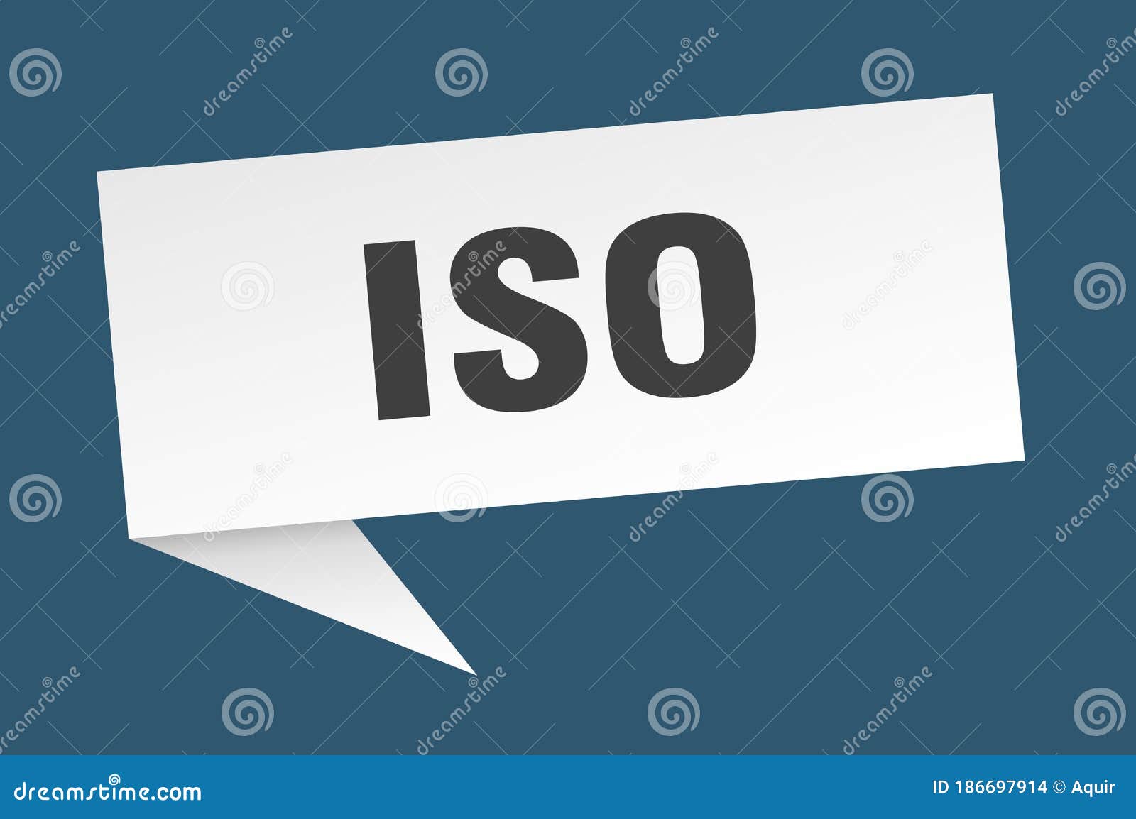 Iso Banner. Iso Speech Bubble Stock Vector - Illustration of ...