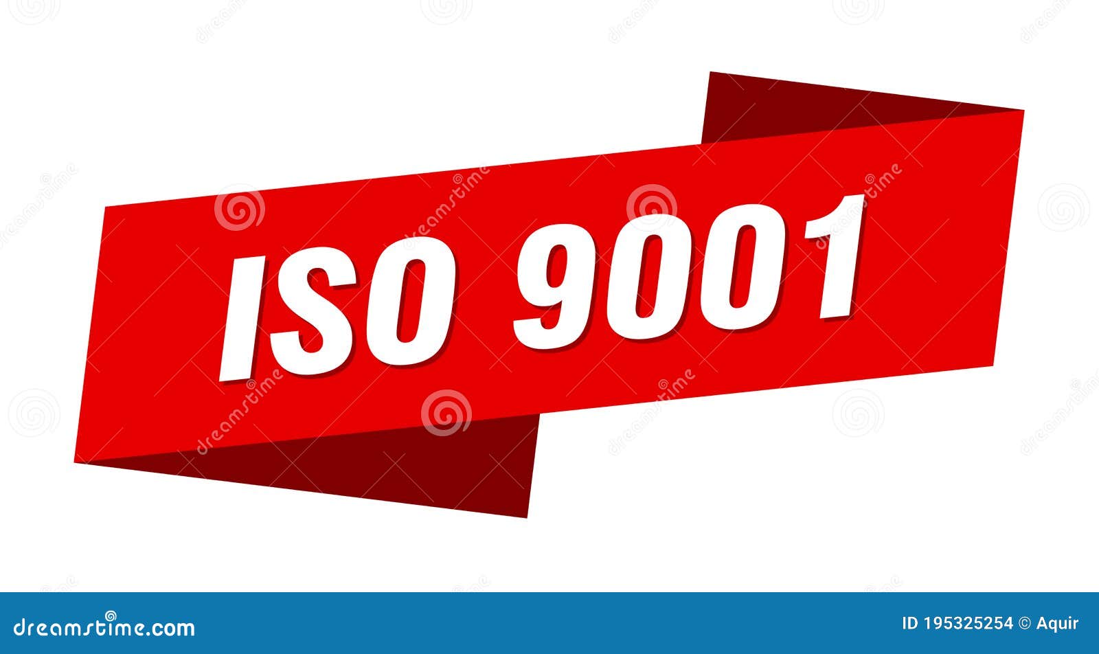 ISO 9001 Banner. Certificate Vector Illustration | CartoonDealer.com ...