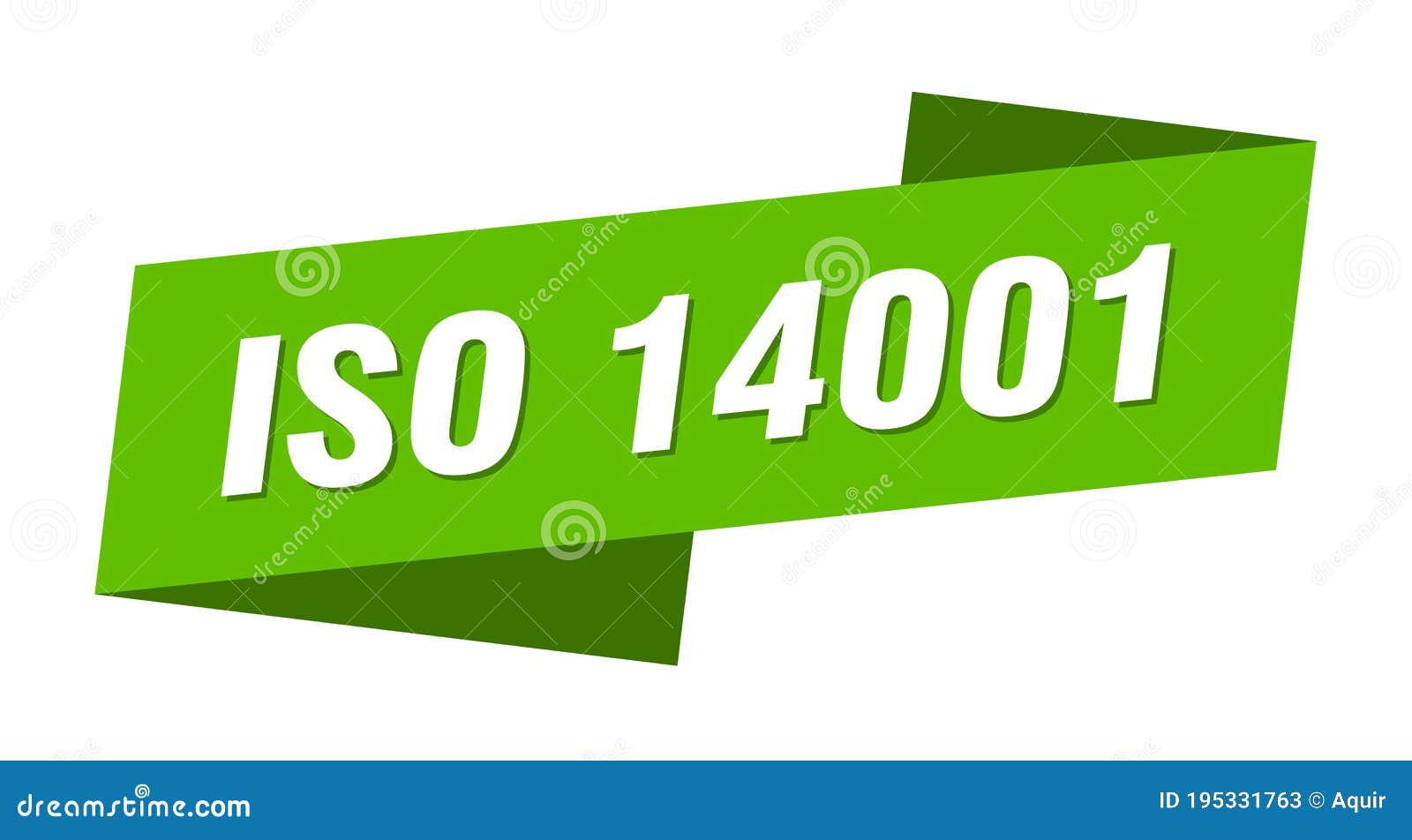 Iso 14001 Banner Template. Ribbon Label Sign. Sticker Stock Vector ...
