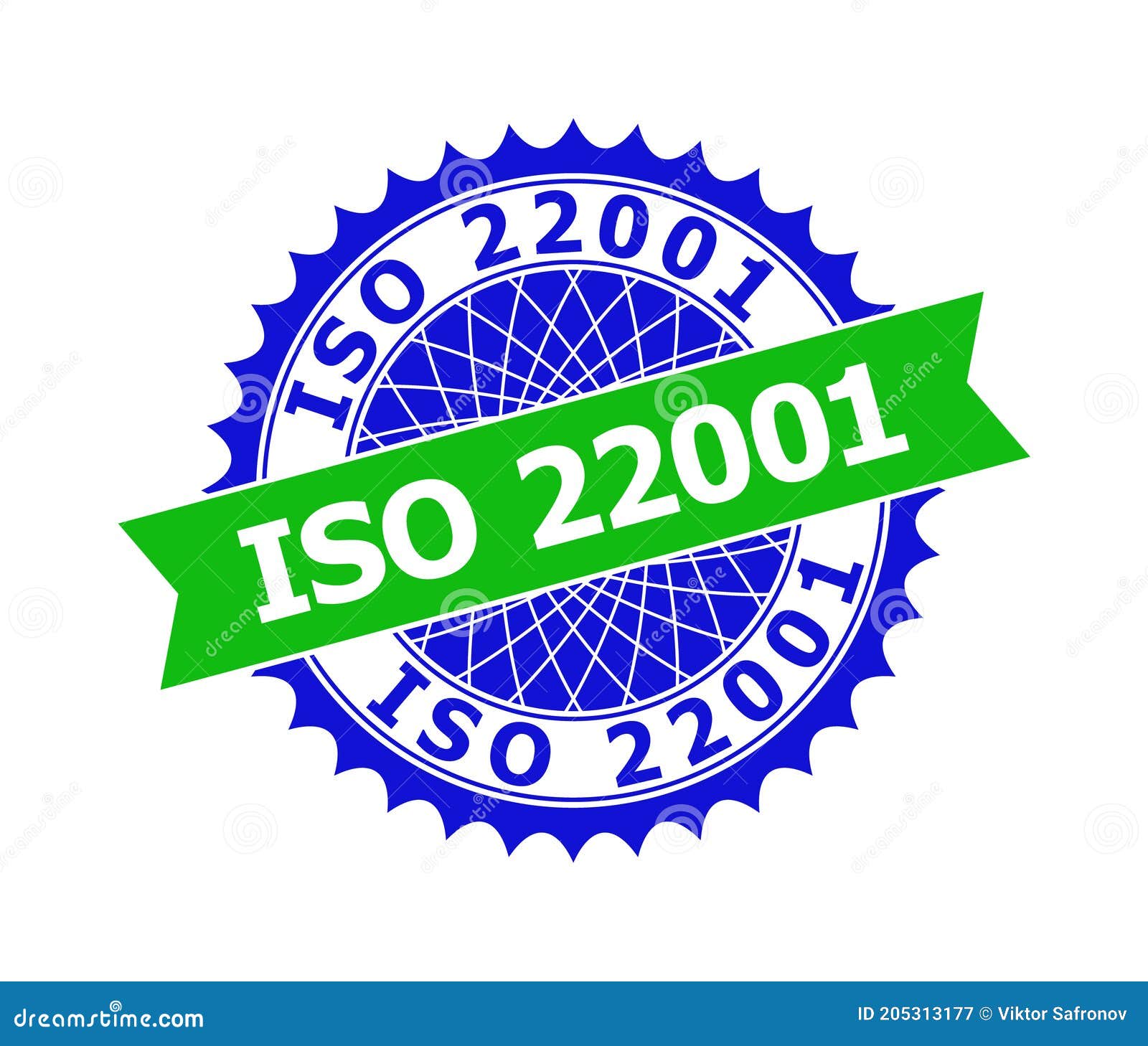 ISO 22001 Bicolor Clean Rosette Template for Watermarks Stock ...