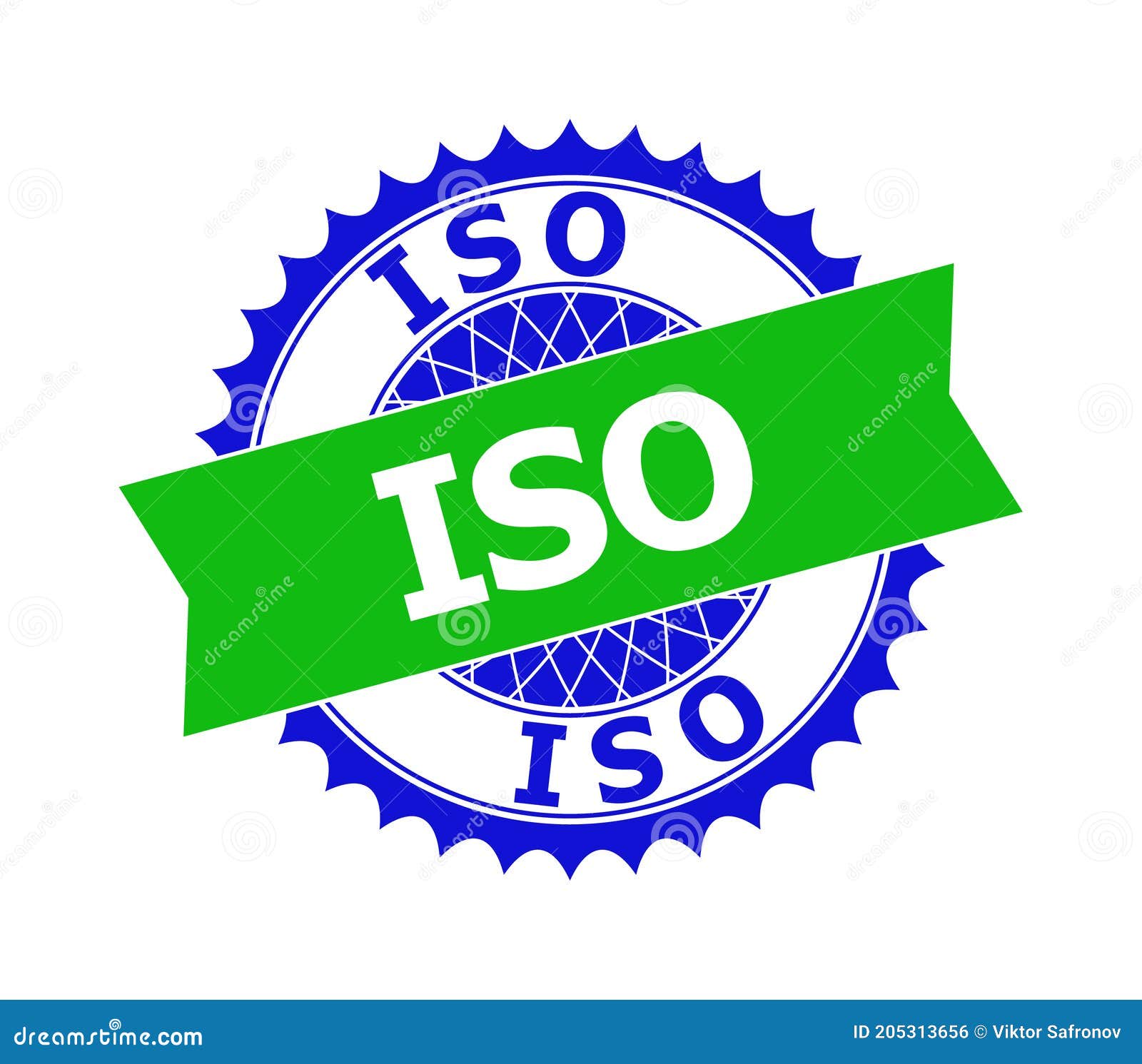 ISO Bicolor Clean Rosette Template for Watermarks Stock Illustration ...