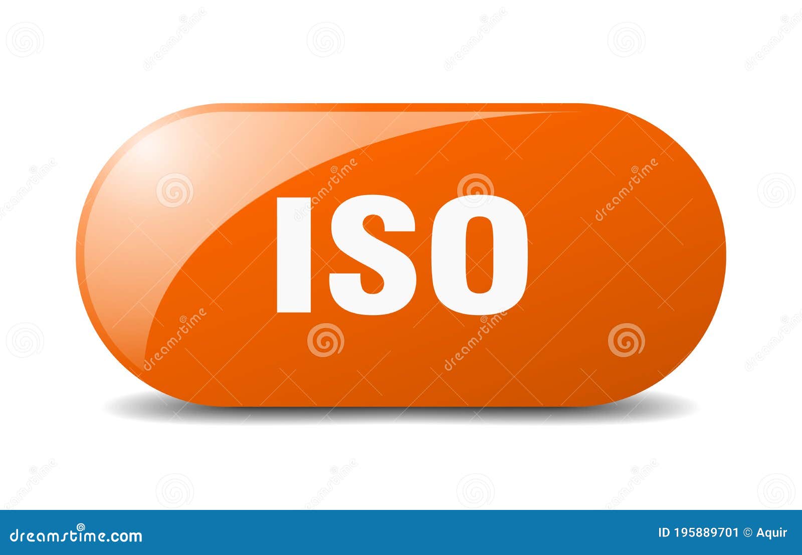 Iso Button. Sticker. Banner. Rounded Glass Sign Stock Vector ...