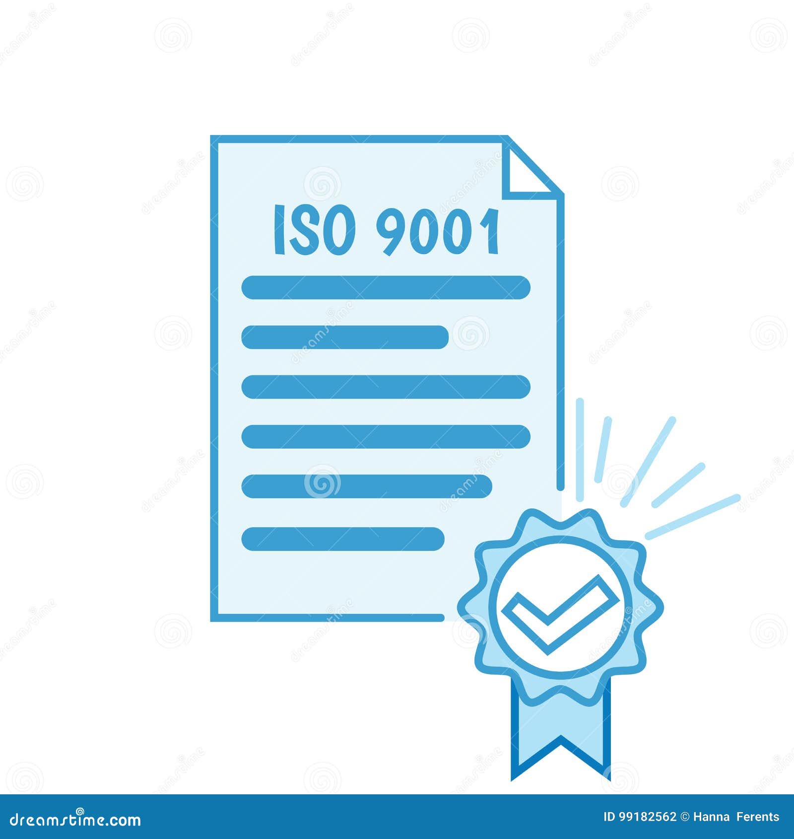 ISO 9001. Certificate stock vector. Illustration of guarantee - 99182562