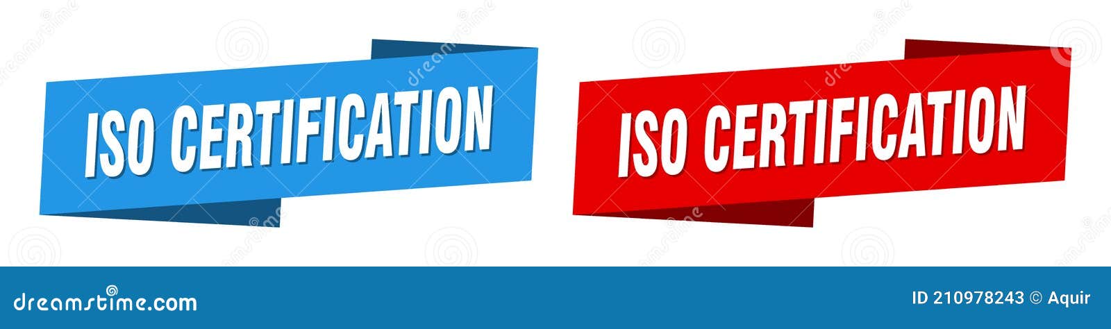 Iso Certification Banner. Iso Certification Ribbon Label Sign Set Stock ...