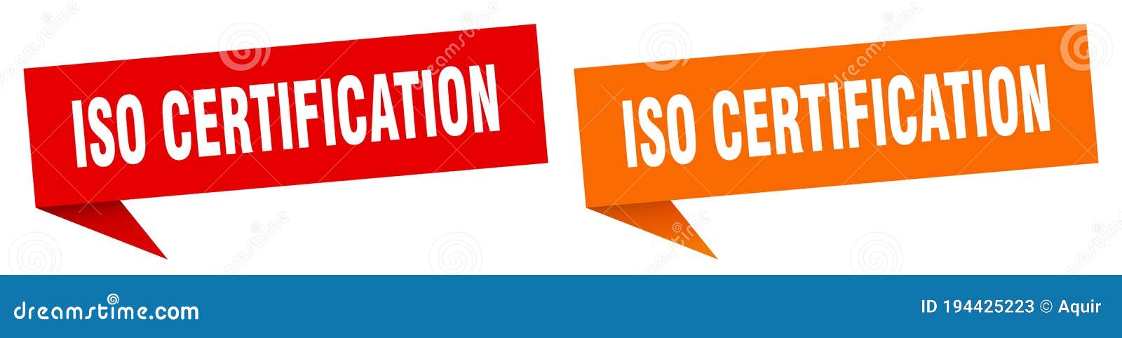 Iso Certification Banner. Iso Certification Speech Bubble Label Set ...