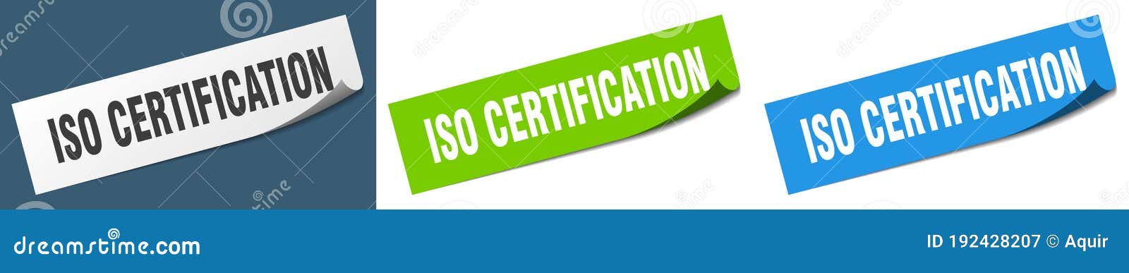 Iso Certification Banner. Iso Certification Speech Bubble Label Set ...