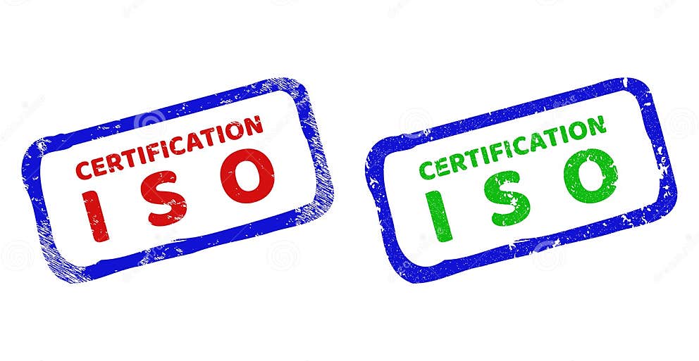ISO CERTIFICATION Bicolor Rough Rectangular Watermarks with Rubber ...