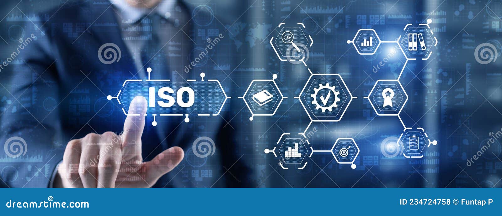 ISO Certification Concept Standard Quality Control. International ...