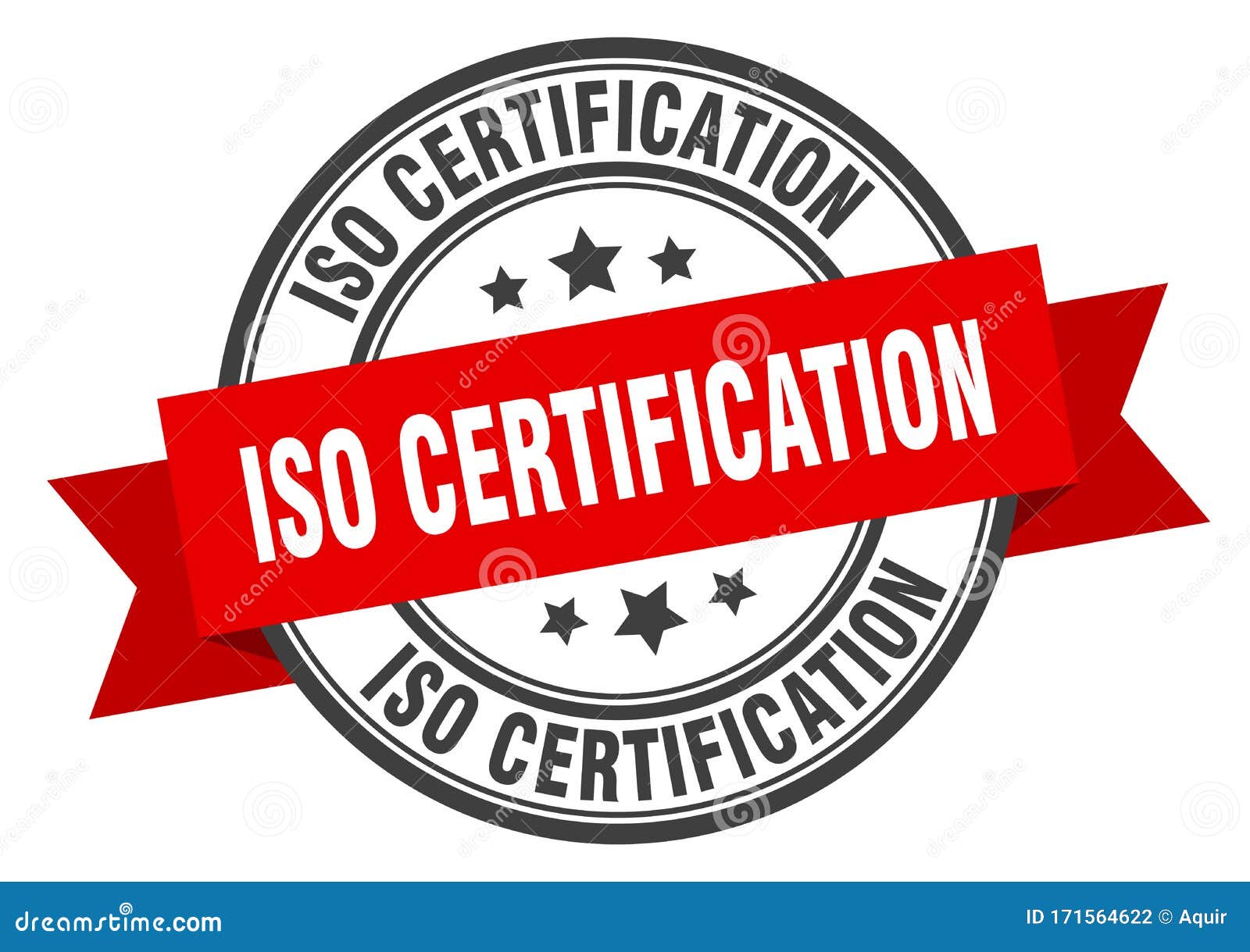 Iso Certification Label. Iso Certification Round Band Sign Stock Vector ...