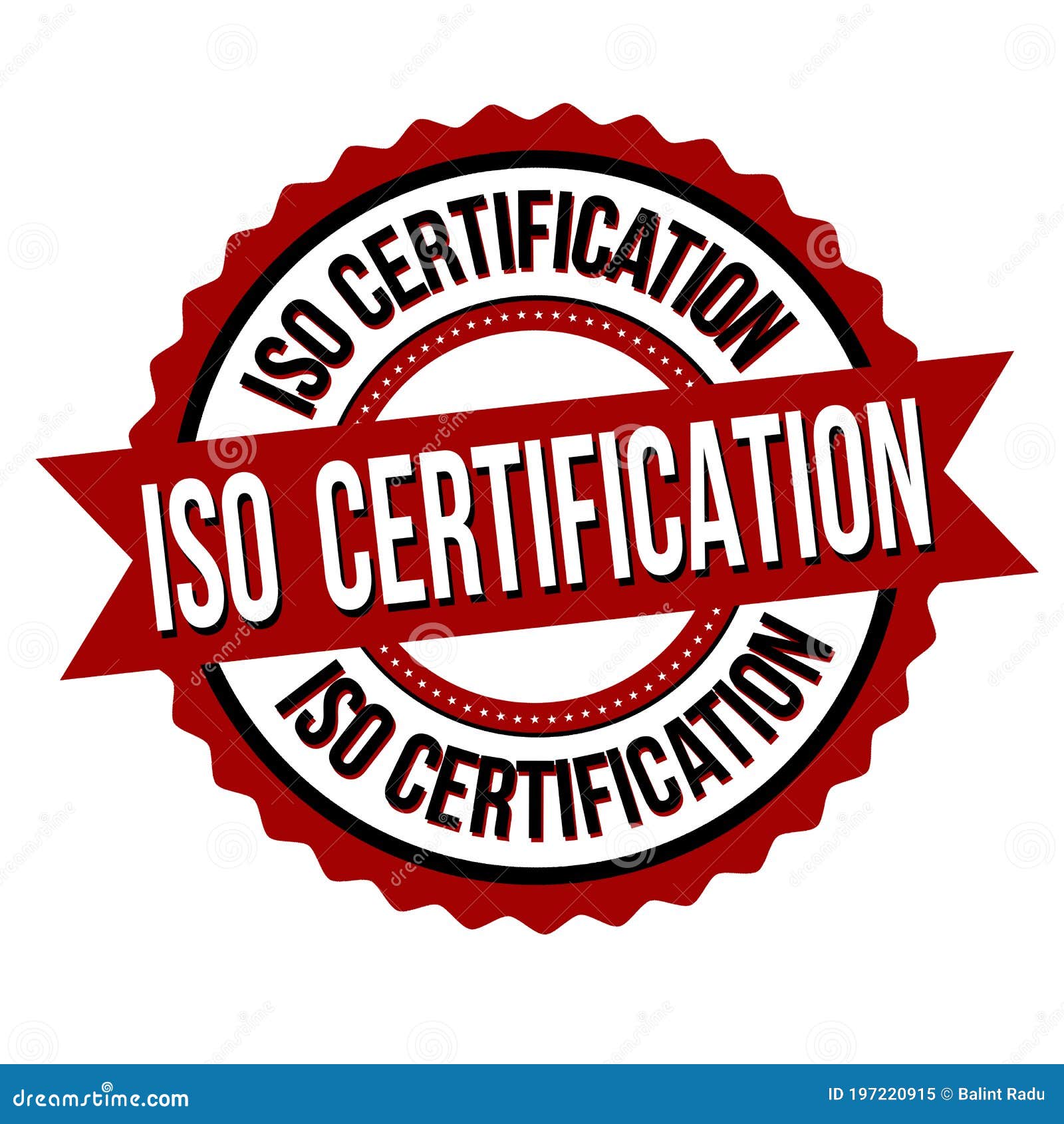 ISO Certification Label or Sticker Stock Vector - Illustration of ...