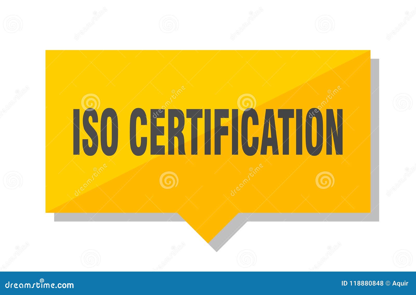 Iso Certification Price Tag Stock Vector - Illustration of square ...