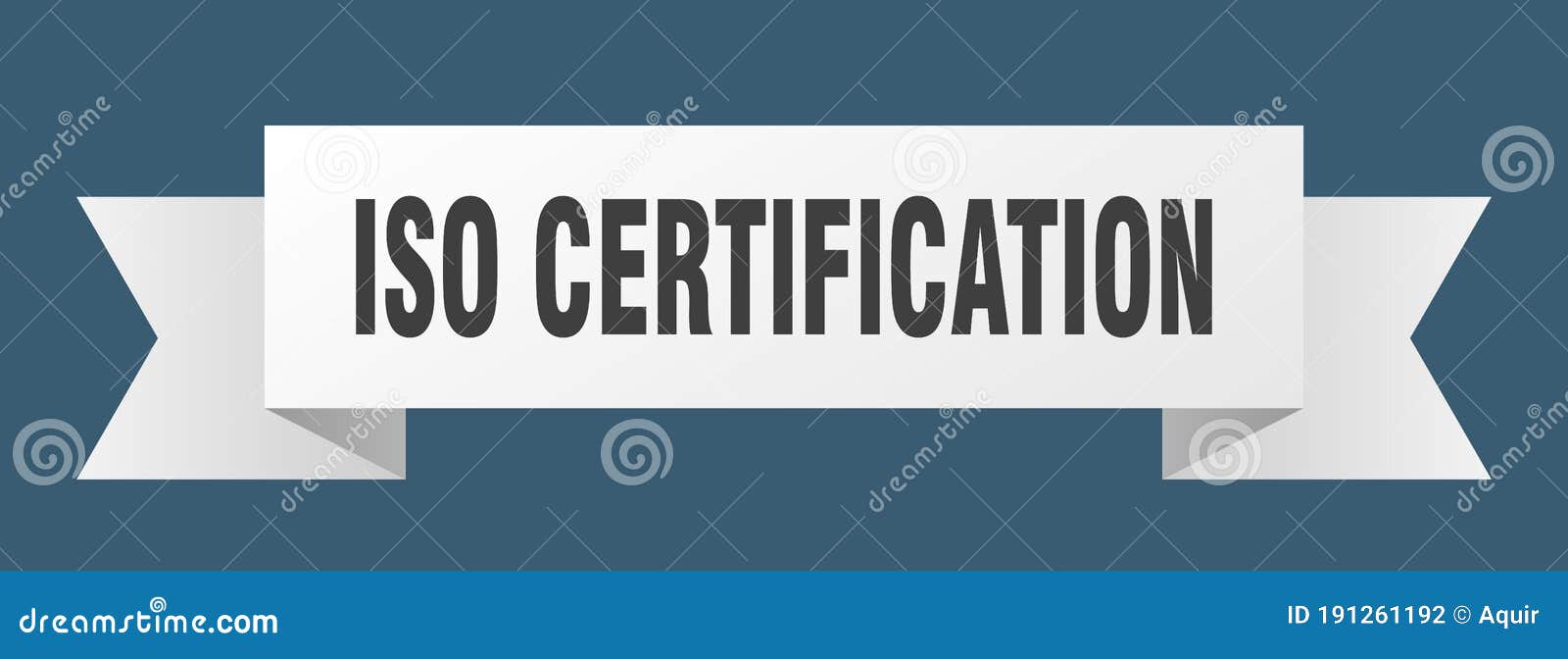 Iso certification ribbon. stock vector. Illustration of peeler - 191261192