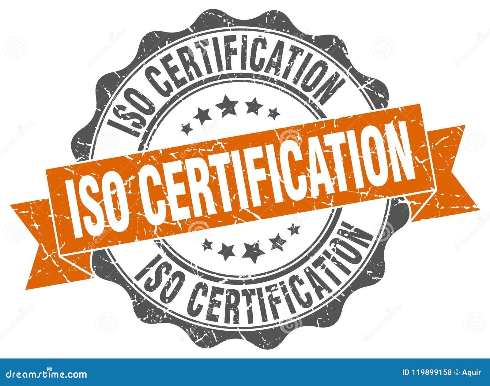 Iso Certification Seal. Stamp Vector Illustration | CartoonDealer.com ...