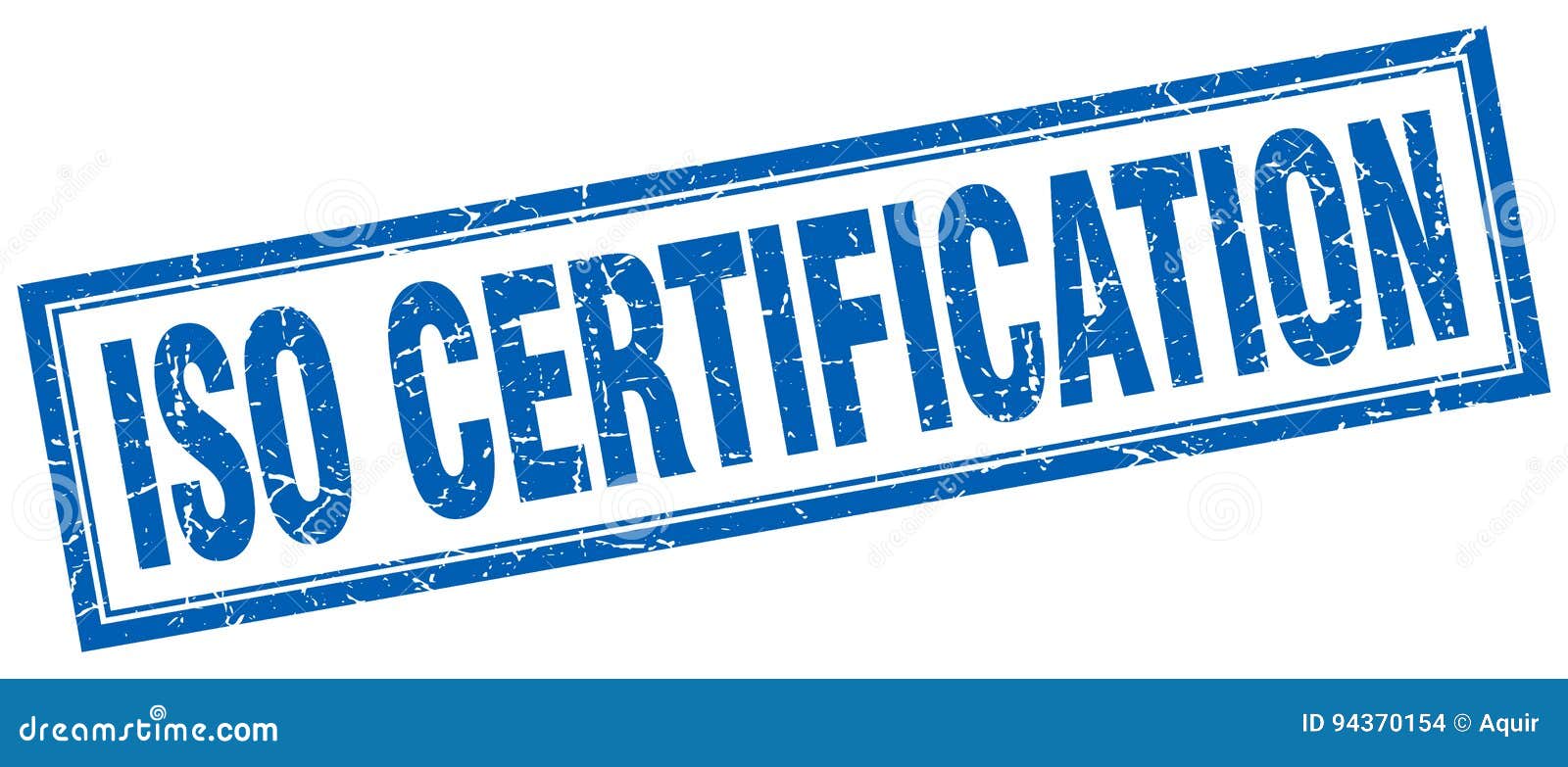 Iso Certification Square Stamp Stock Vector - Illustration of isolated ...