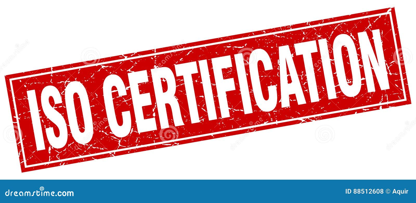 Iso Certification Square Stamp Stock Vector - Illustration of badge ...