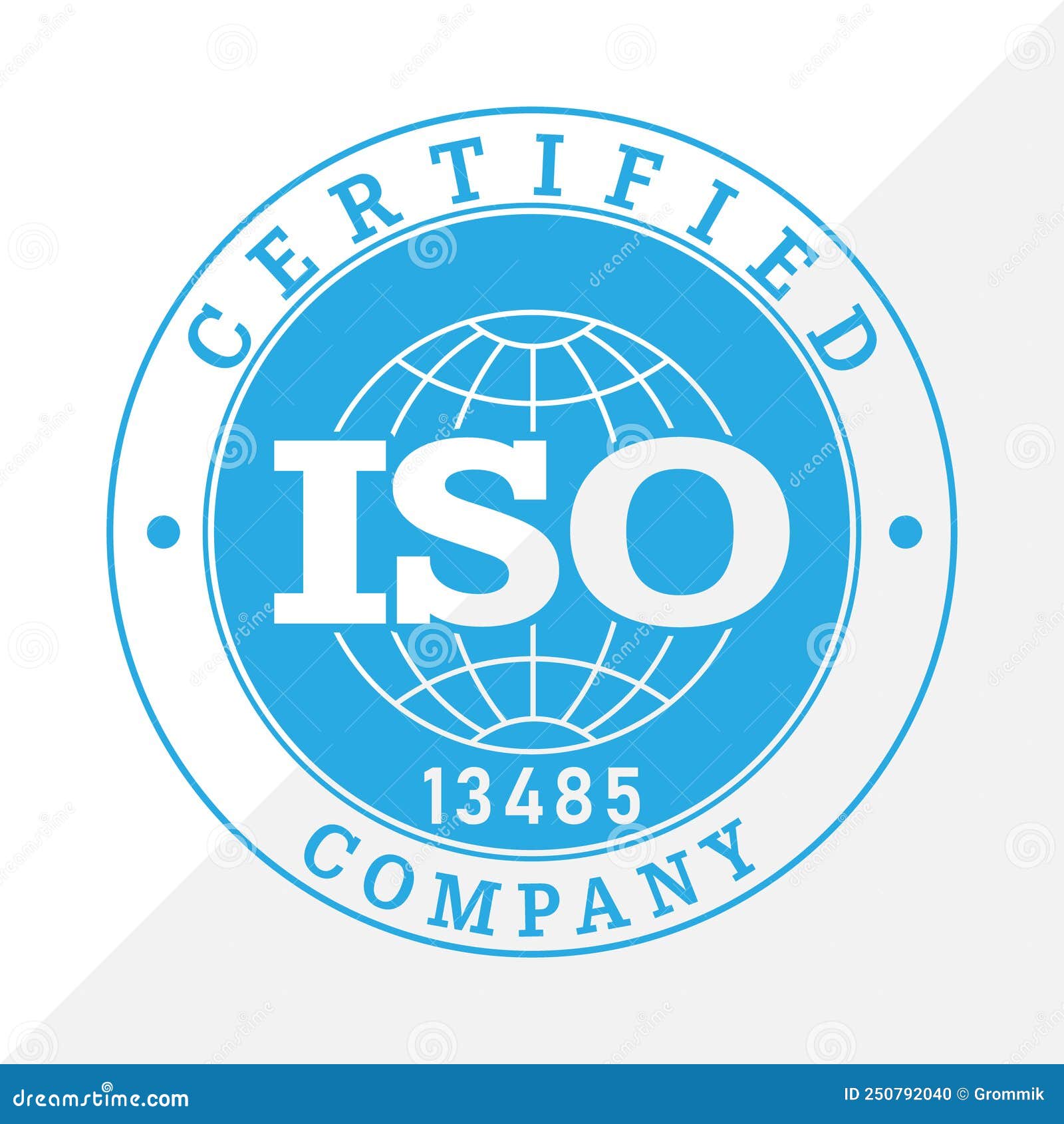 ISO 13485 Stamp. Vector. ISO 13485 Badge Icon. Certified Badge Logo ...