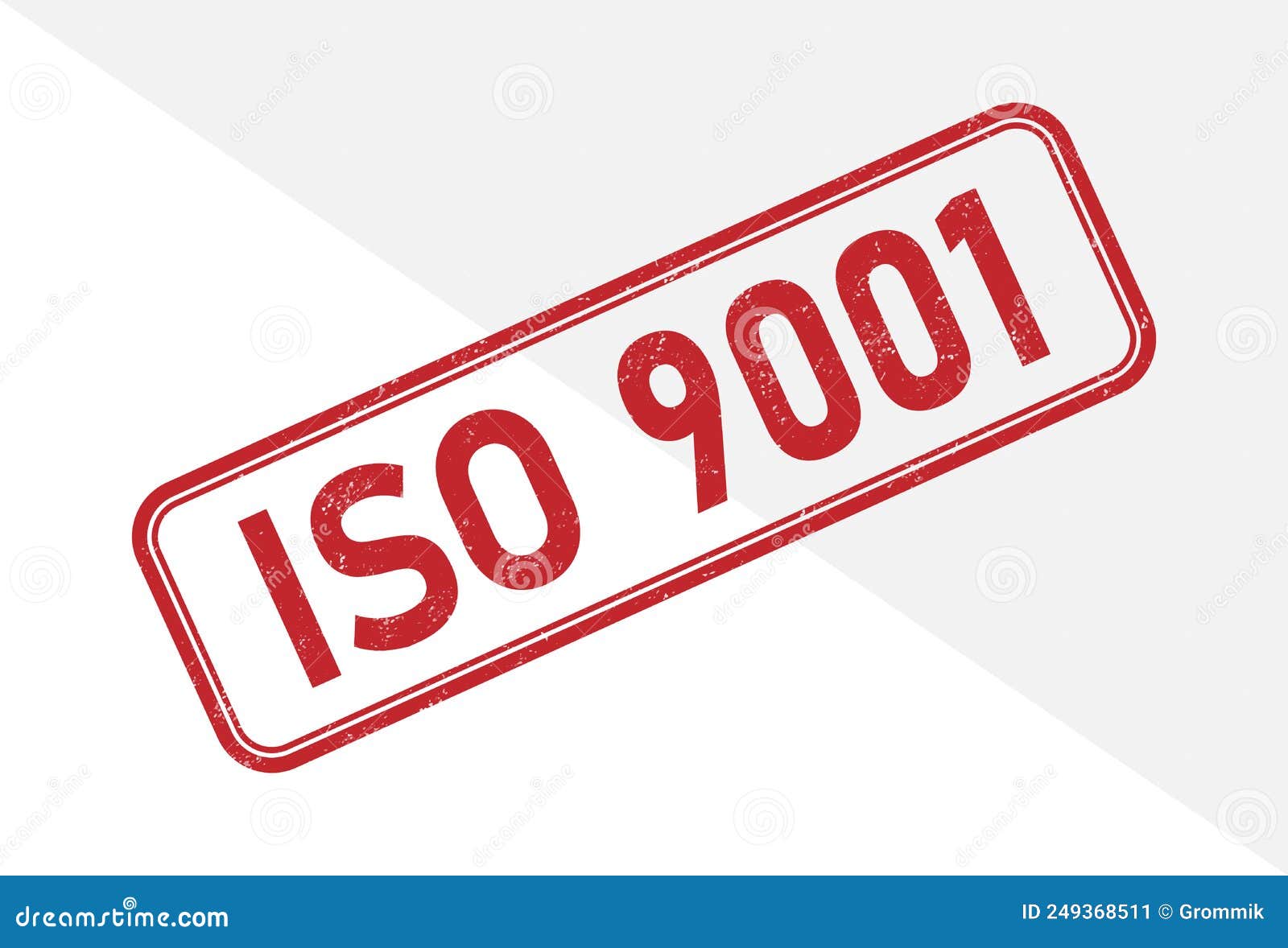 ISO 9001 Certification Stamp. Flat Style, Simple Design Stock Vector ...