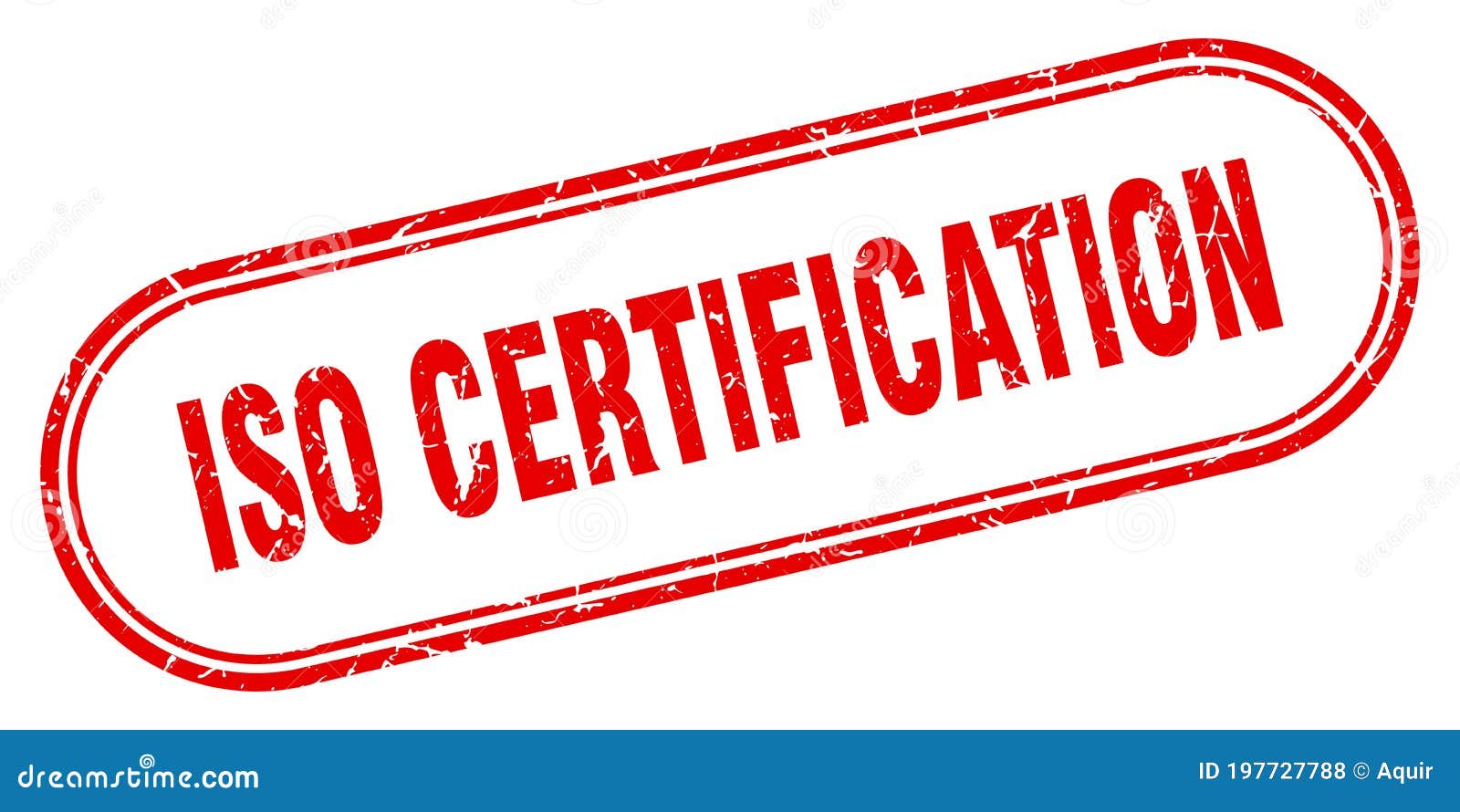 Iso certification stamp stock vector. Illustration of template - 197727788