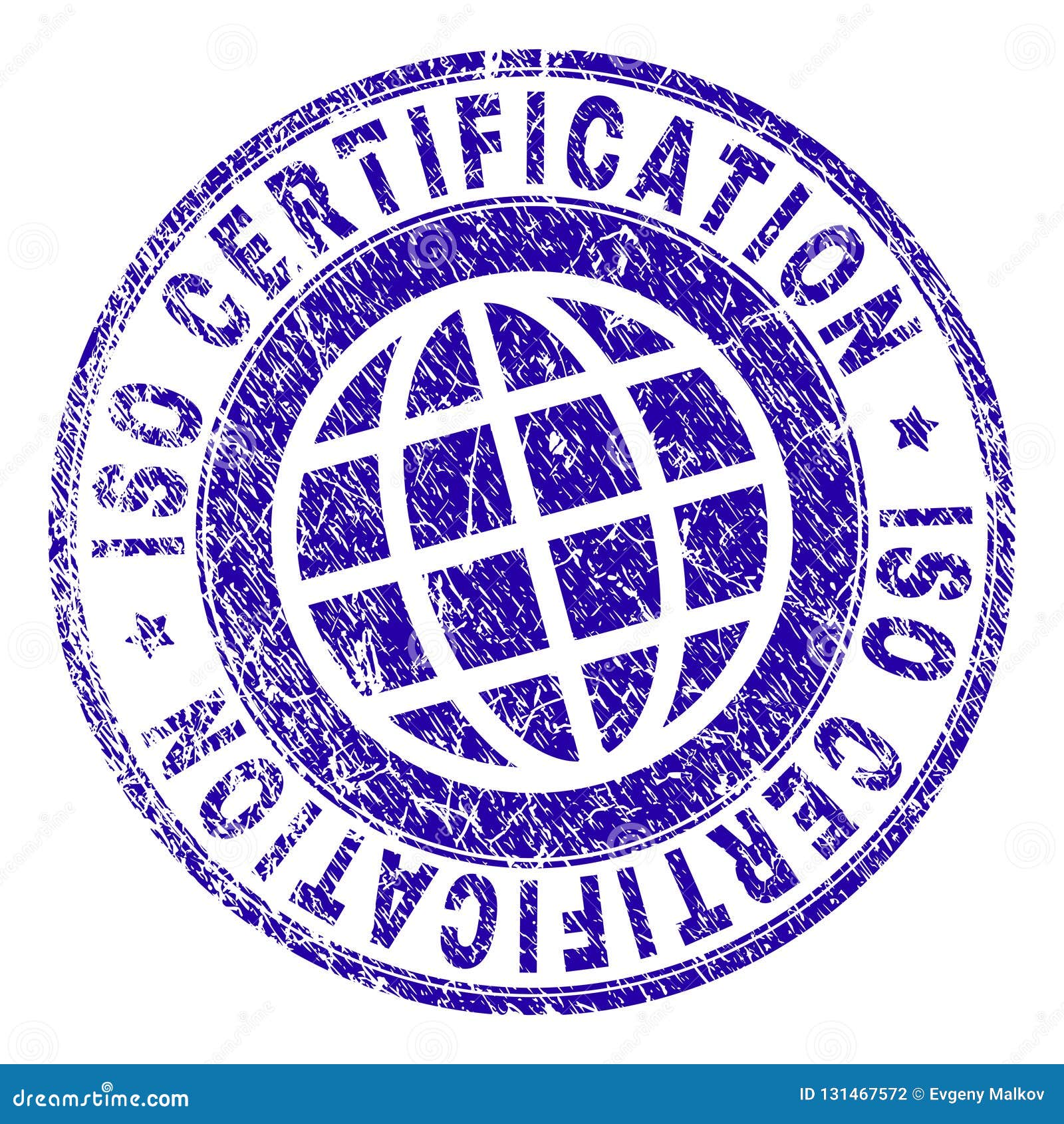 Scratched Textured ISO CERTIFICATION Stamp Seal Stock Vector ...