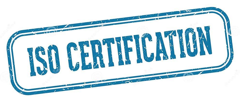 Iso Certification Stamp. Iso Certification Rectangular Stamp on White ...