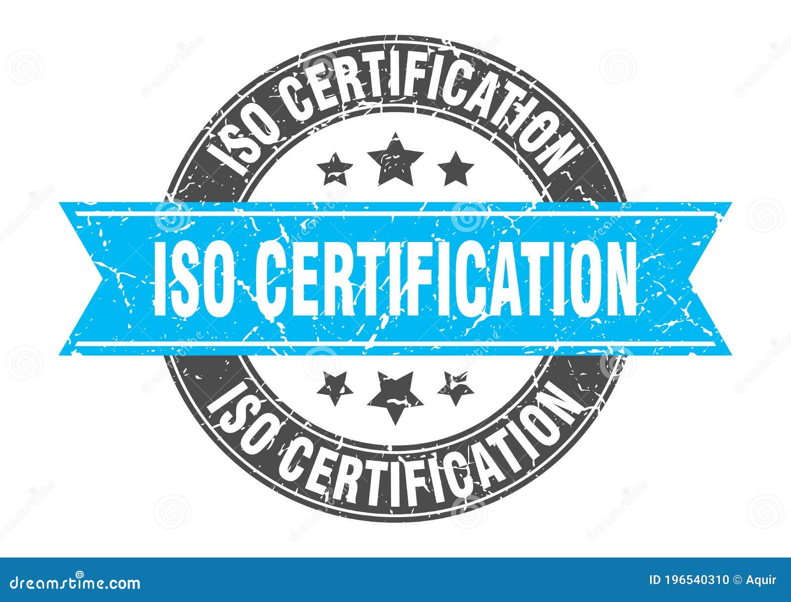 Iso certification stamp stock vector. Illustration of white - 196540310