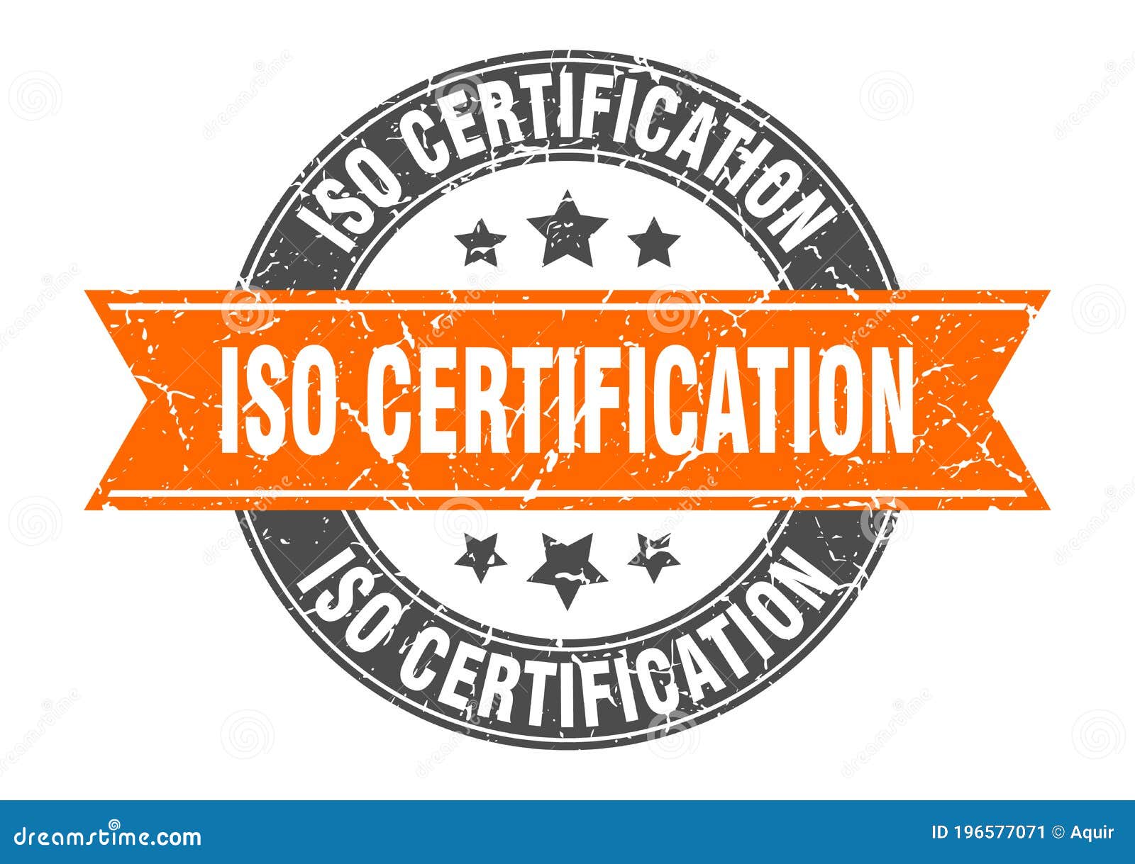 Iso certification stamp stock vector. Illustration of sign - 196577071