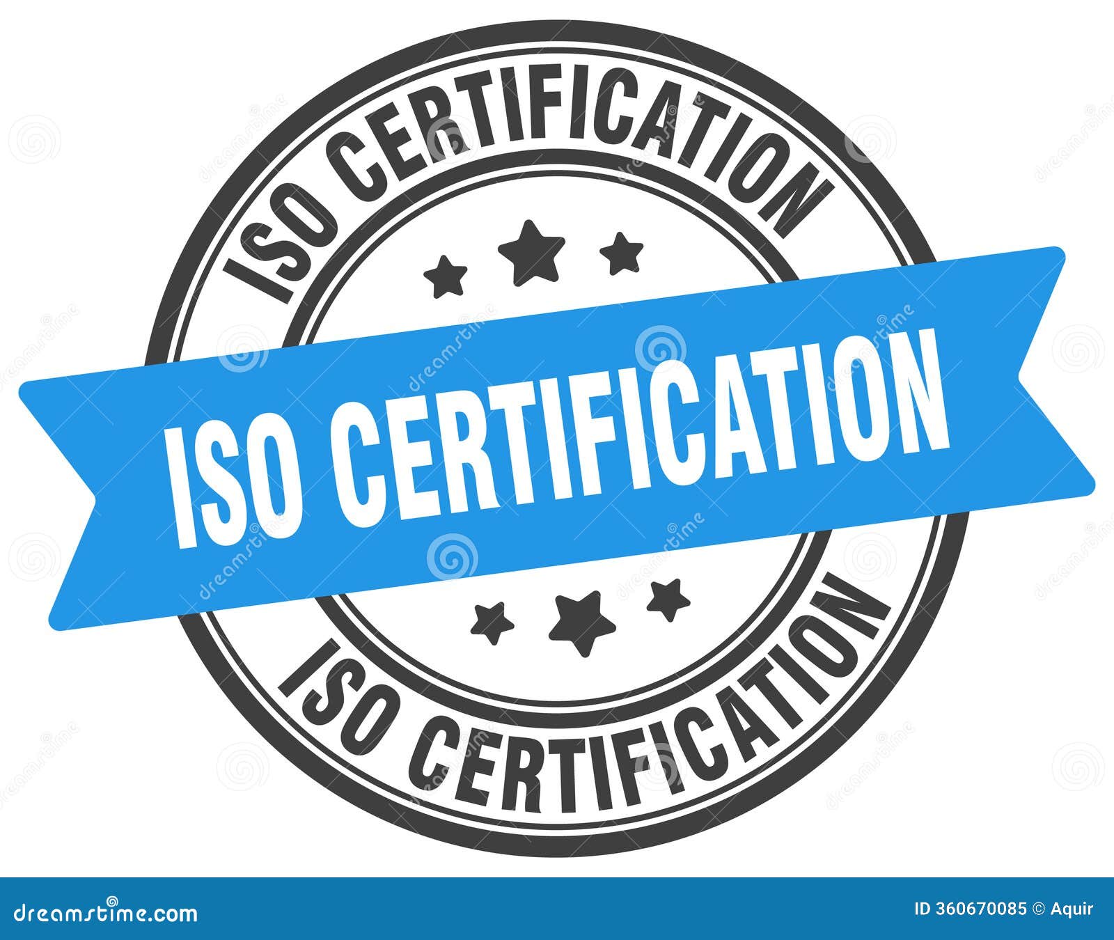 Set Of ISO Certification Stamp And Labels. ISO Certified Badge ...