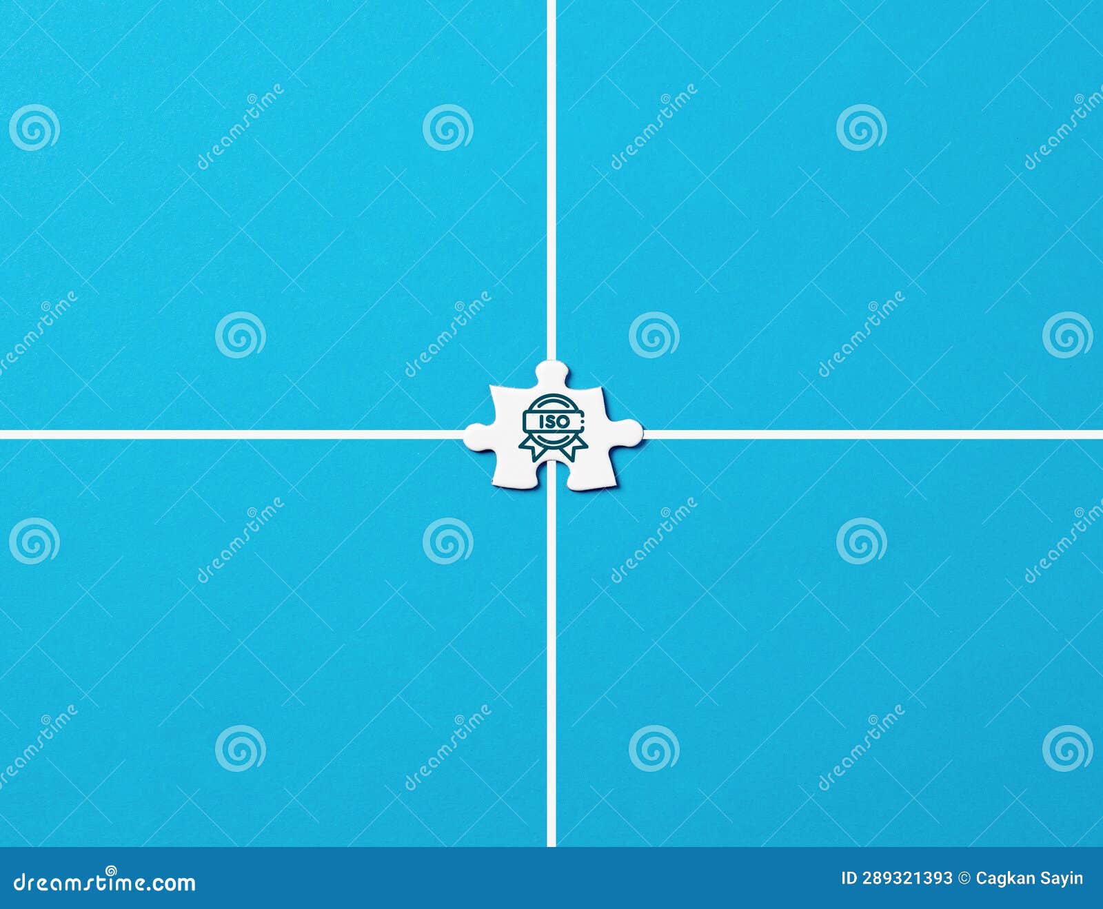 ISO Certification and Standardization Concept. ISO Symbol on a Jigsaw ...
