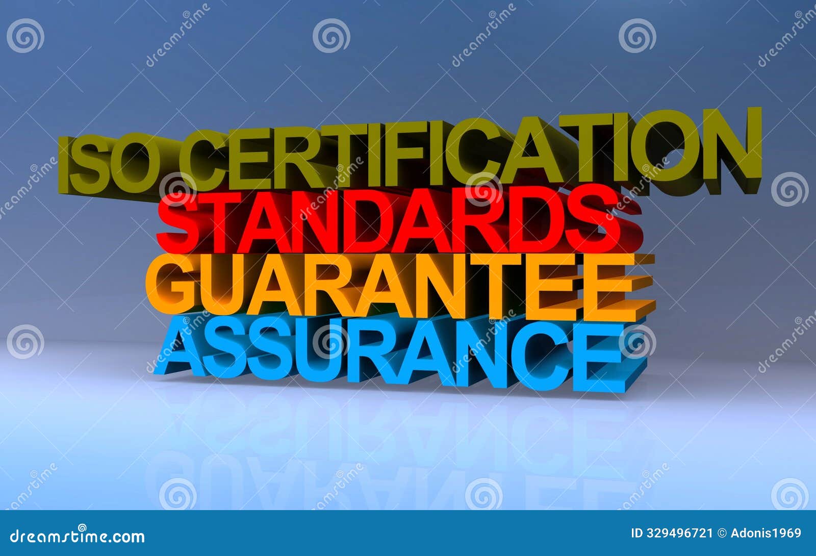 Iso Certification Standards Guarantee Assurance on Blue Stock Image ...