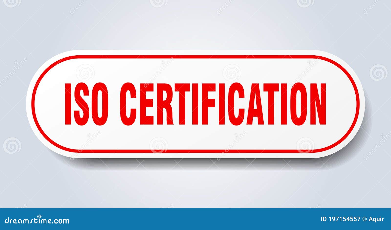 Iso certification sticker. stock vector. Illustration of sticker ...