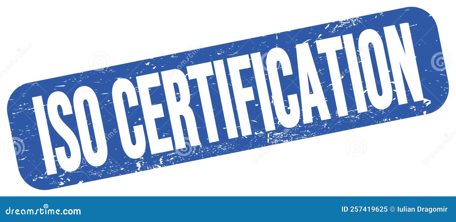 ISO CERTIFICATION Text on Blue Grungy Stamp Sign Stock Illustration ...