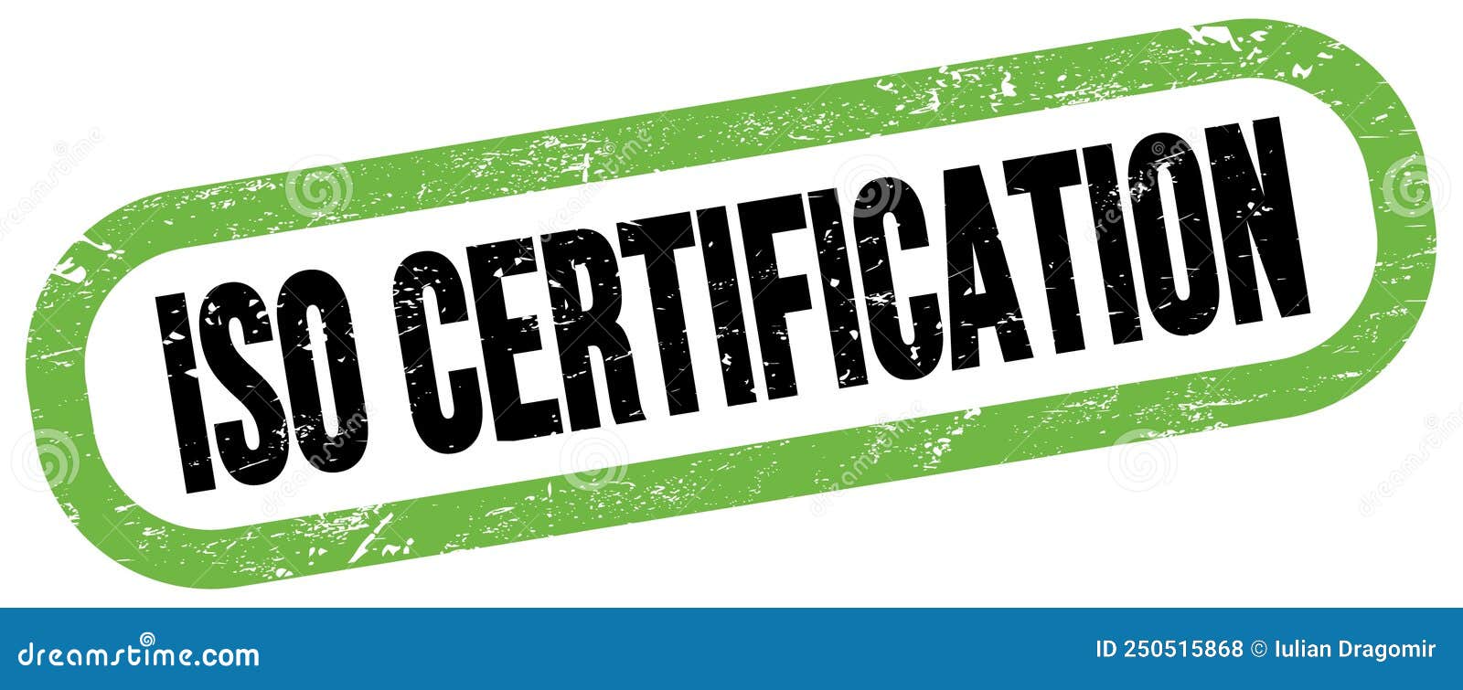 ISO CERTIFICATION, Text Written on Green-black Stamp Sign Stock ...