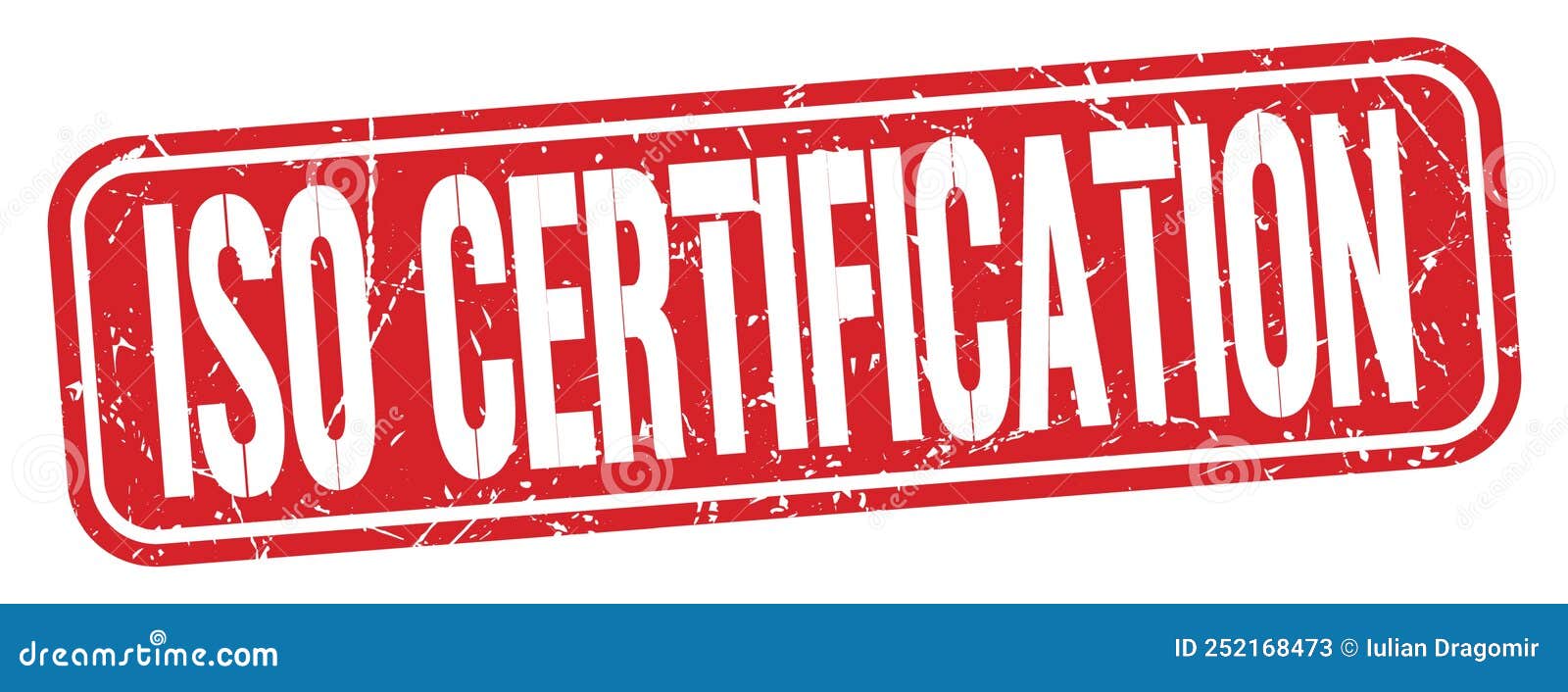 ISO CERTIFICATION Text Written on Red Stamp Sign Stock Illustration ...