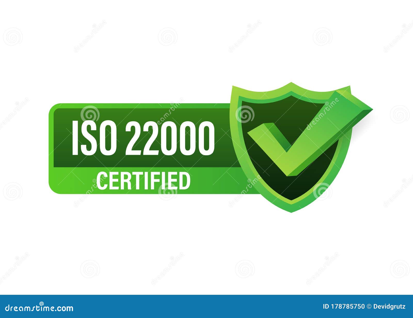 ISO 22000 Certified Badge, Icon. Certification Stamp Stock Vector ...