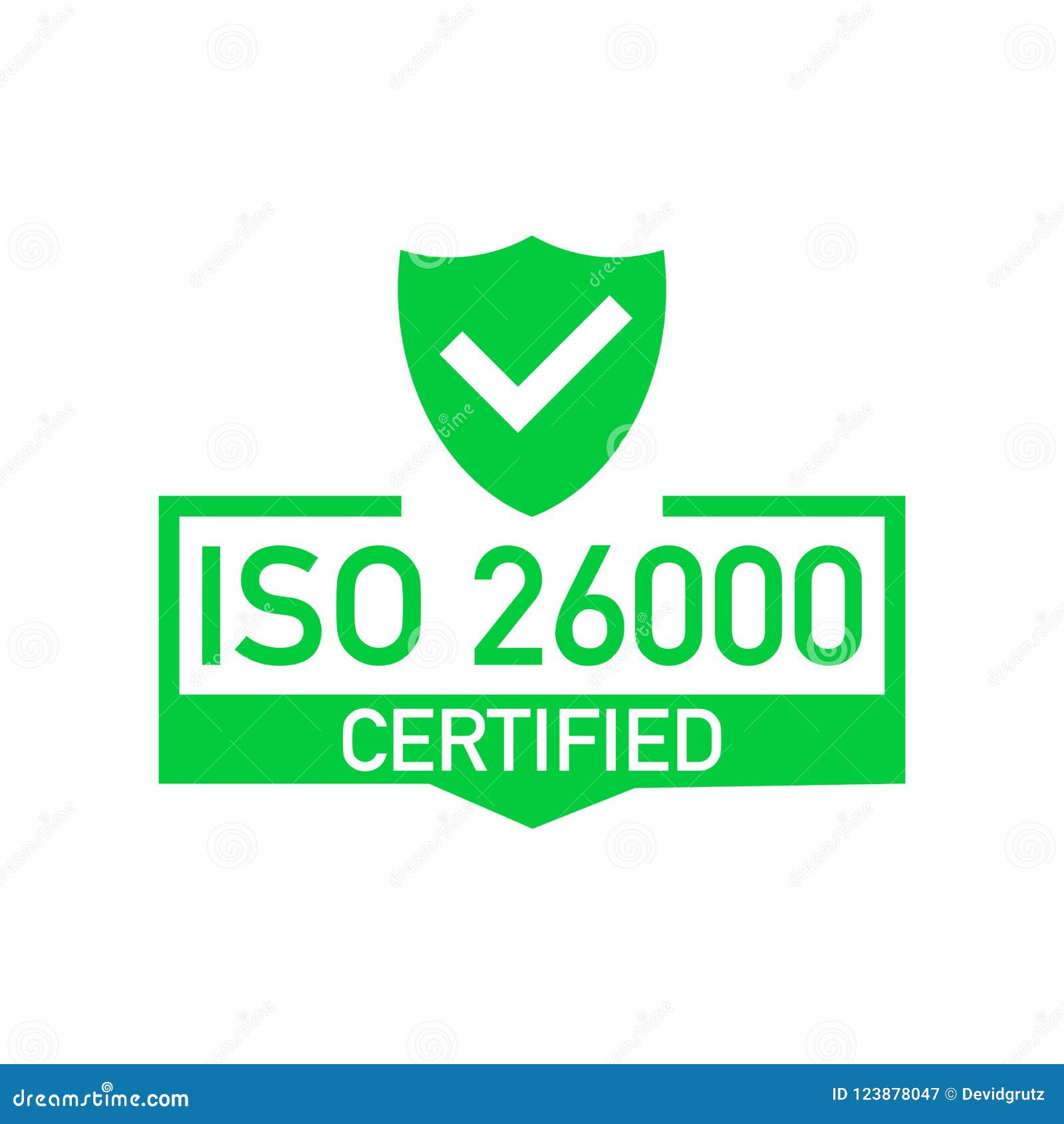 ISO 26000 Stamp. Vector. ISO 26000 Badge Icon. Certified Badge Logo ...