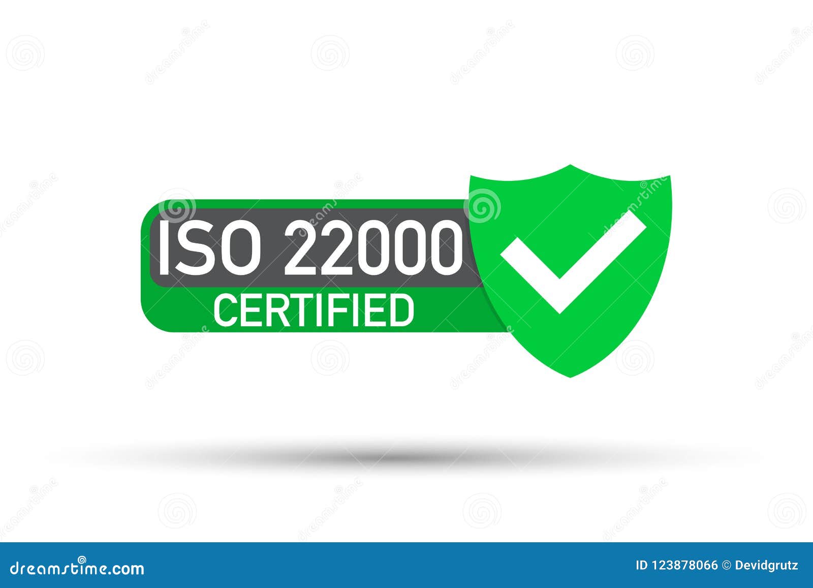 ISO 22000 Certified Badge, Icon. Certification Stamp. Flat Design ...