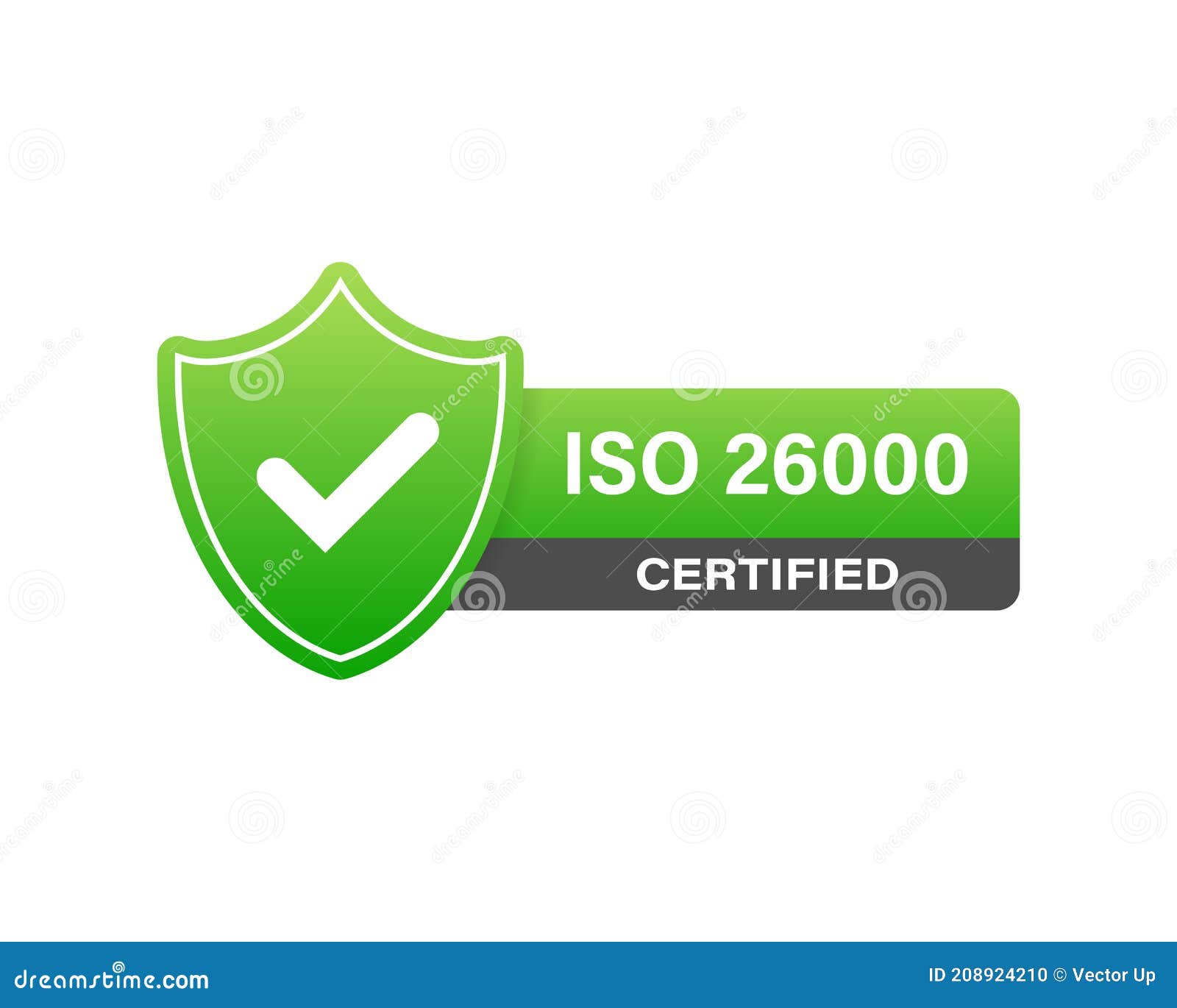ISO 26000 Stamp. Vector. ISO 26000 Badge Icon. Certified Badge Logo ...