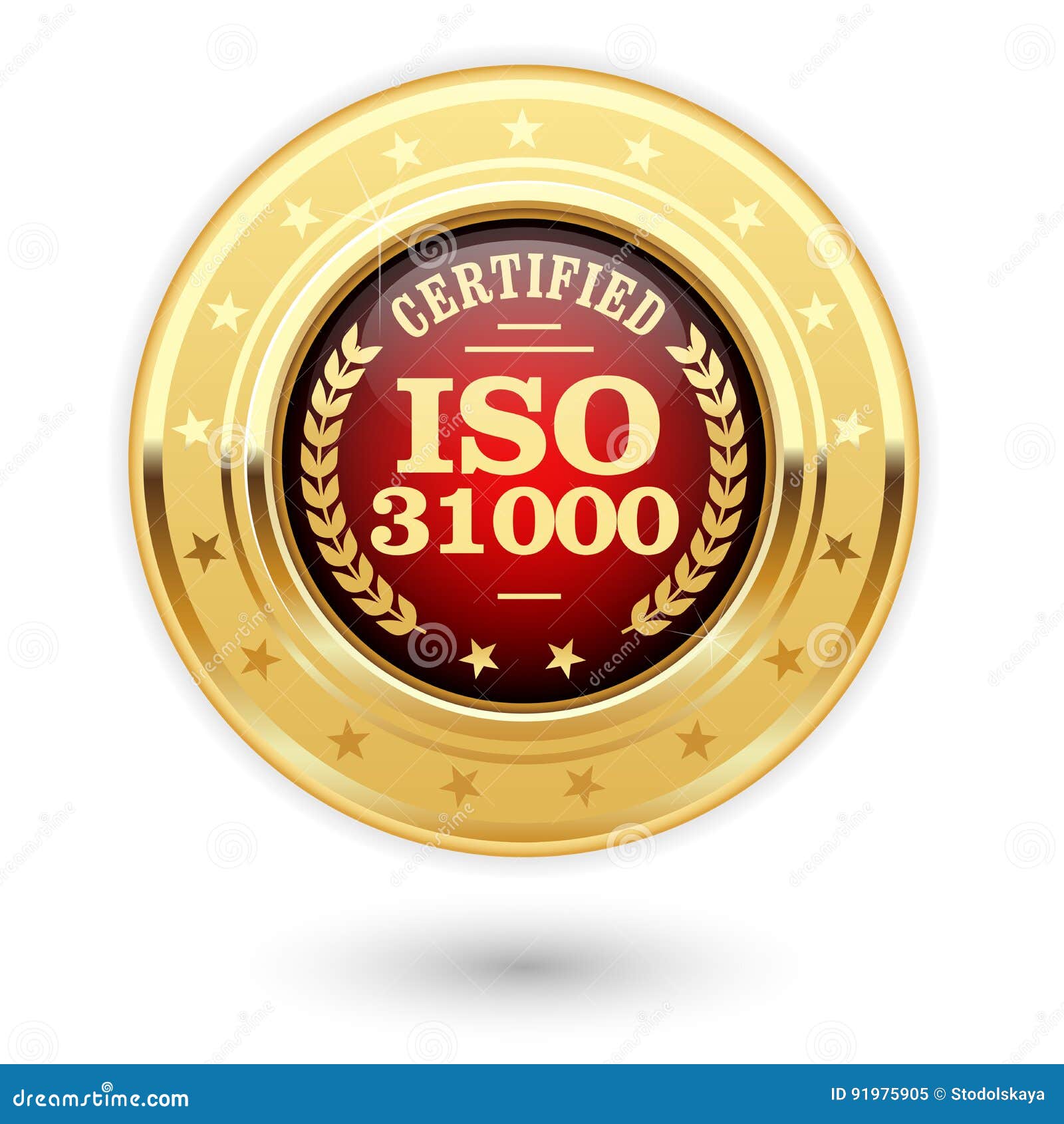 ISO 31000 Stamp. Vector. ISO 31000 Badge Icon. Certified Badge Logo ...