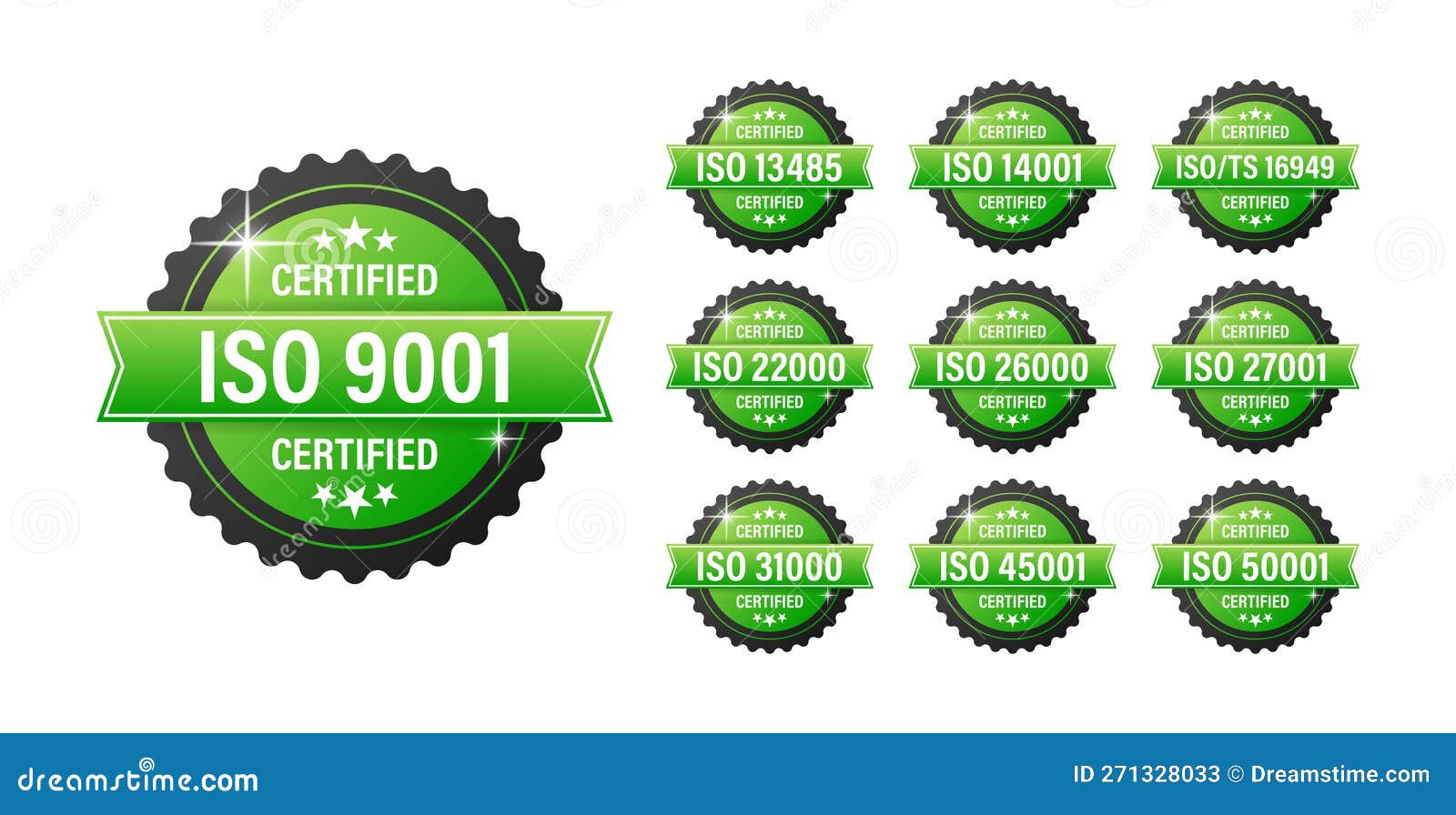 ISO Certified Set Stamp and Labels. Quality Management System Certified ...