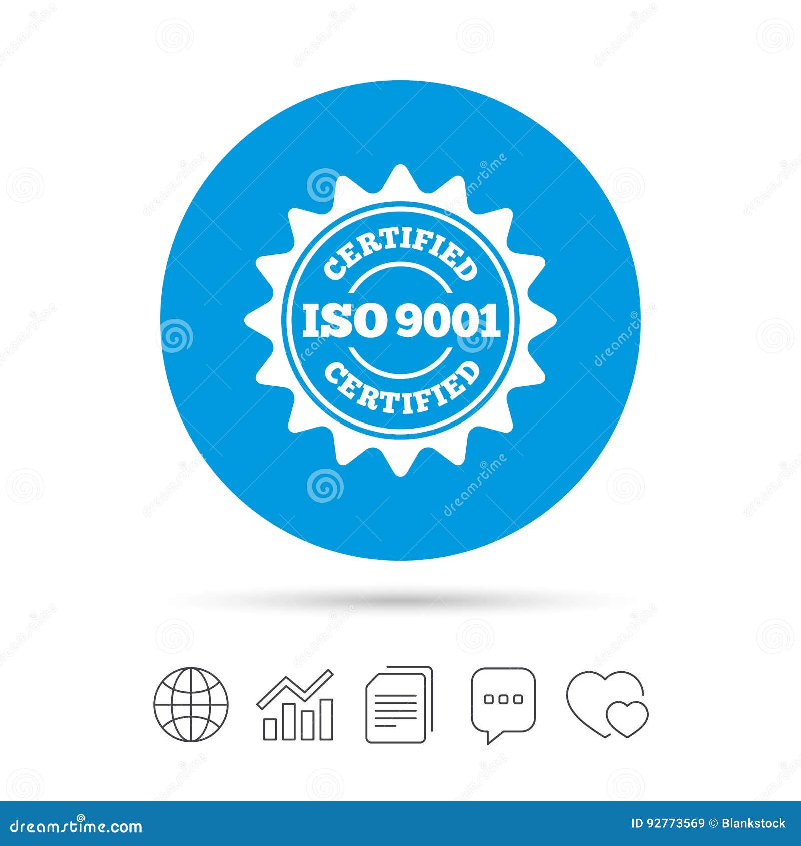 ISO 9001 Certified Sign. Certification Stamp. Stock Vector ...