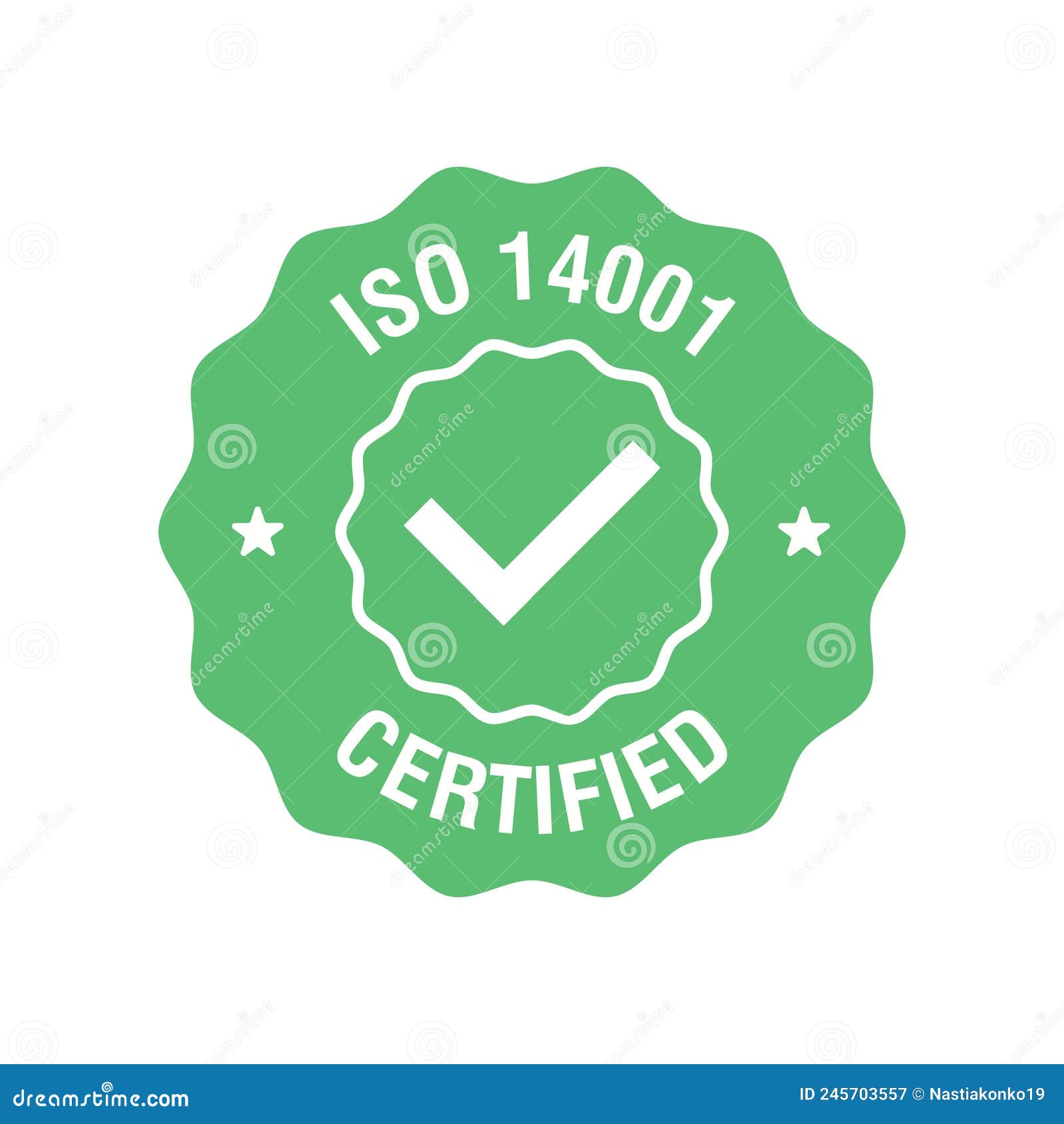 ISO 14001 Certified Sign. Certification Stamp Stock Vector ...